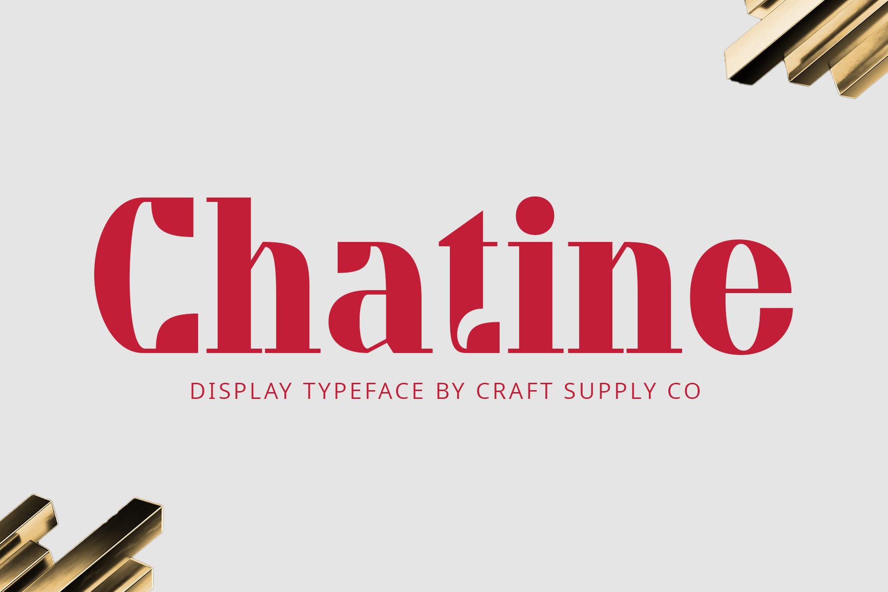 Chatine Display Typeface: Reviving Retro Elegance- Craft Supply Co