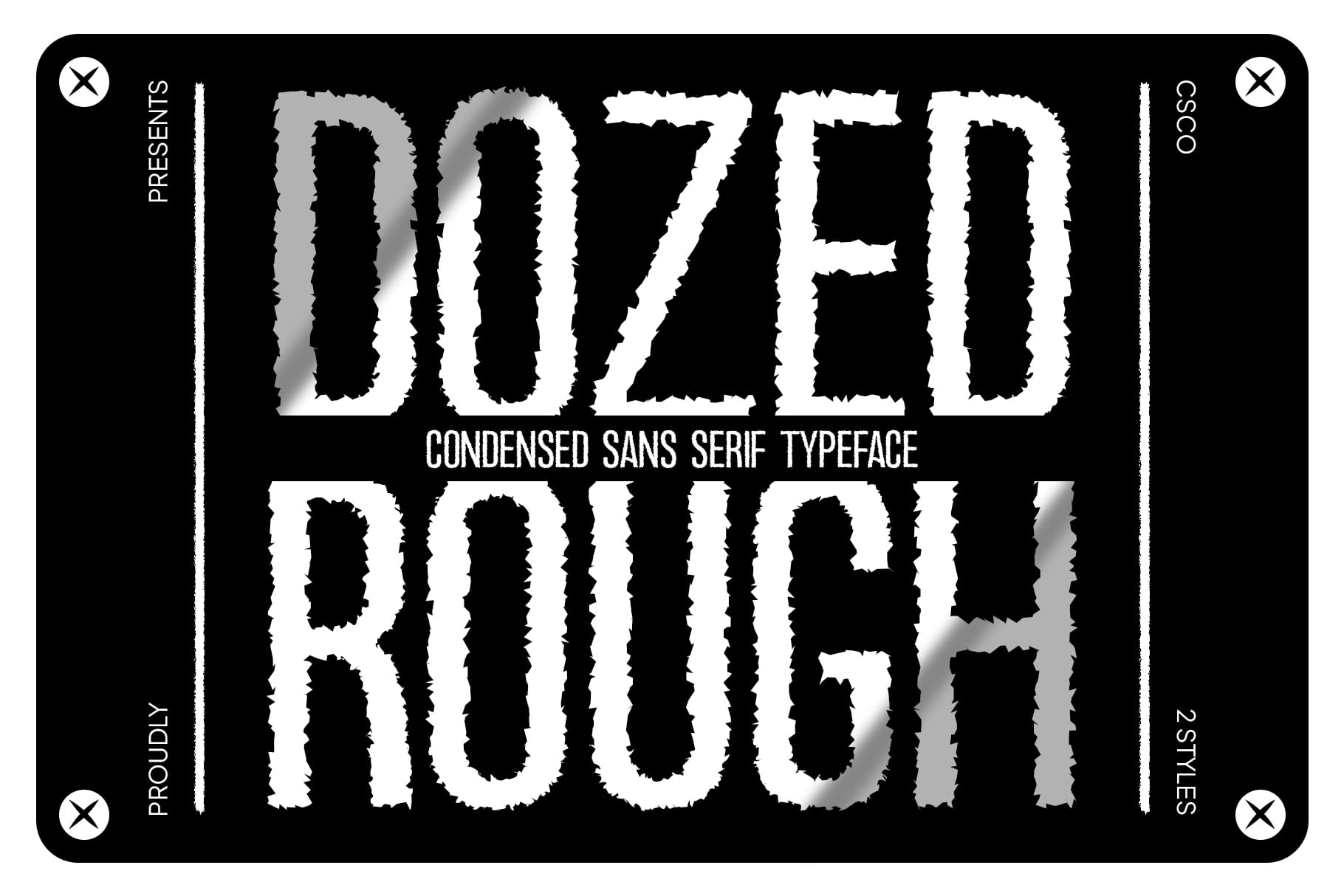 Dozed Rough Font: Bold Impressions with Rugged Texture - Craft Supply Co