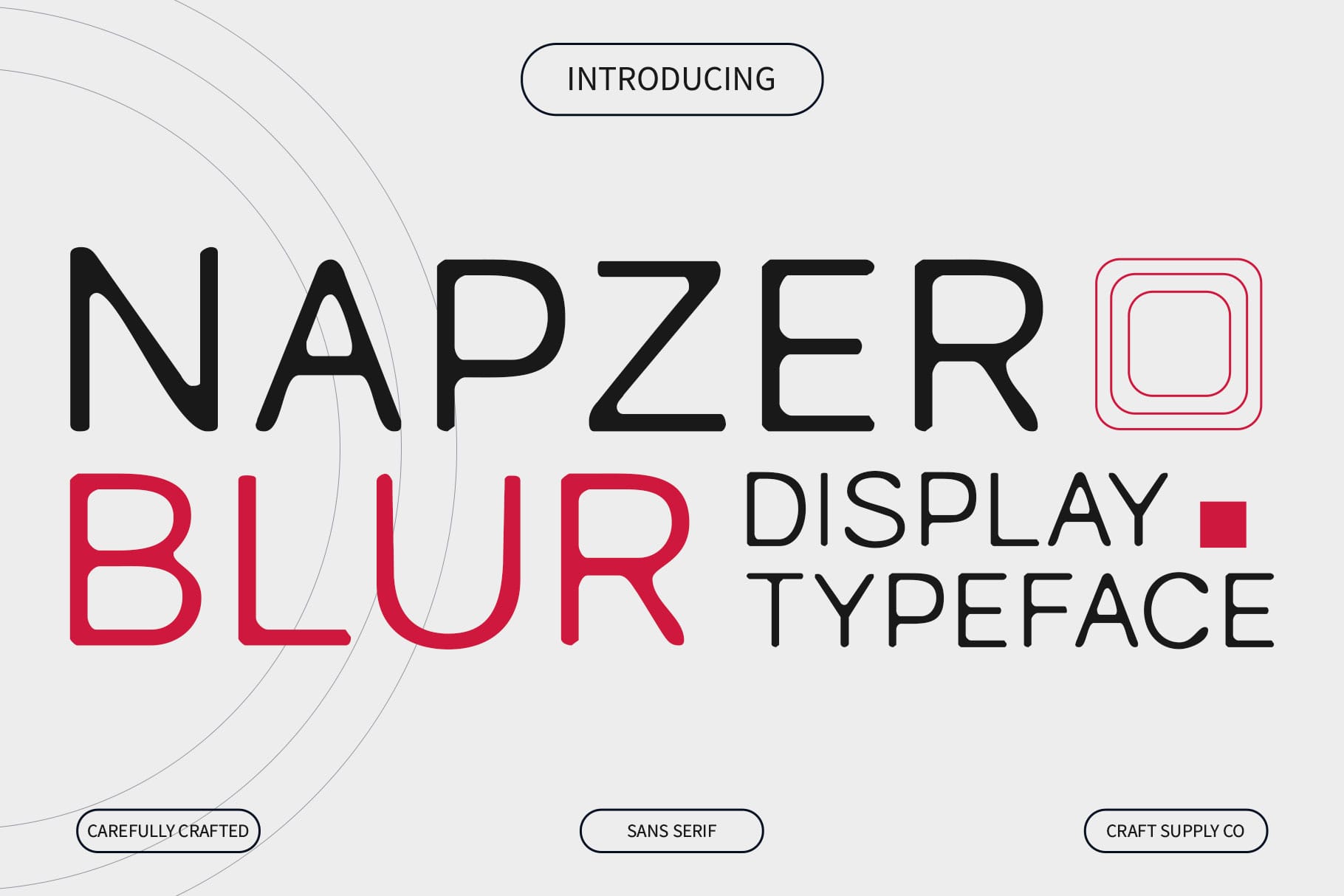 Napzer Blur Font: Modern Sans-Serif Font with Blur Style - Craft Supply Co