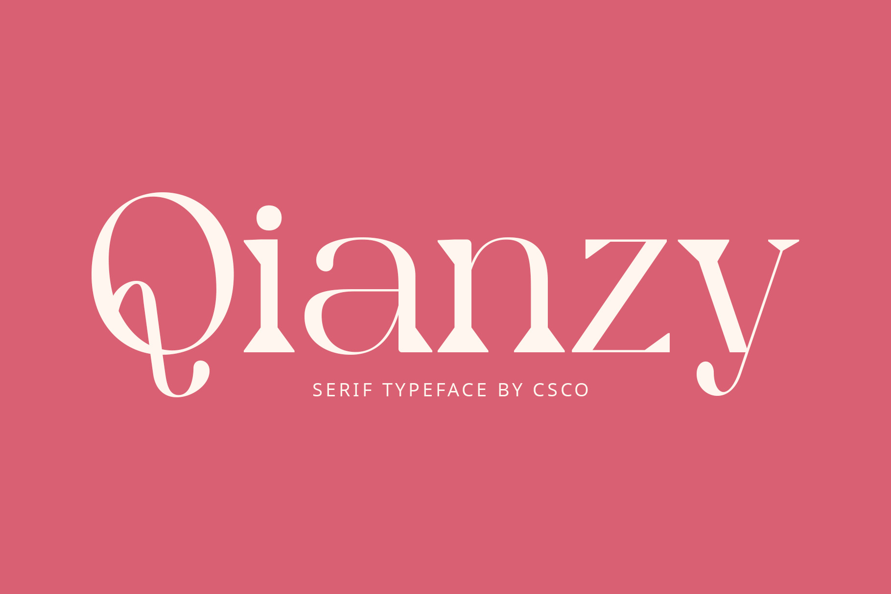 Qianzy Elegant Font: Modern Serif with Art Nouveau Touch- Craft Supply Co