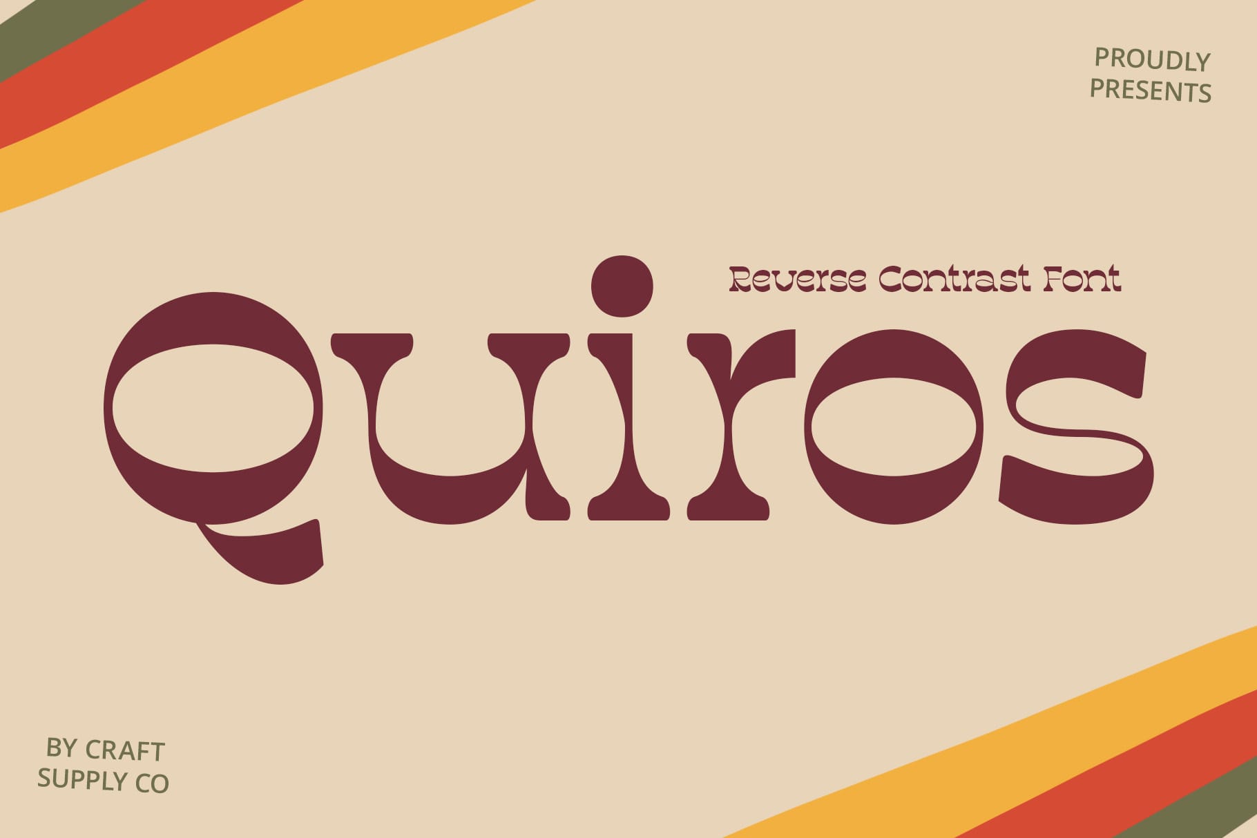 Quiros Reverse Contrast Font: Retro Funk with a Modern Twist - Craft ...