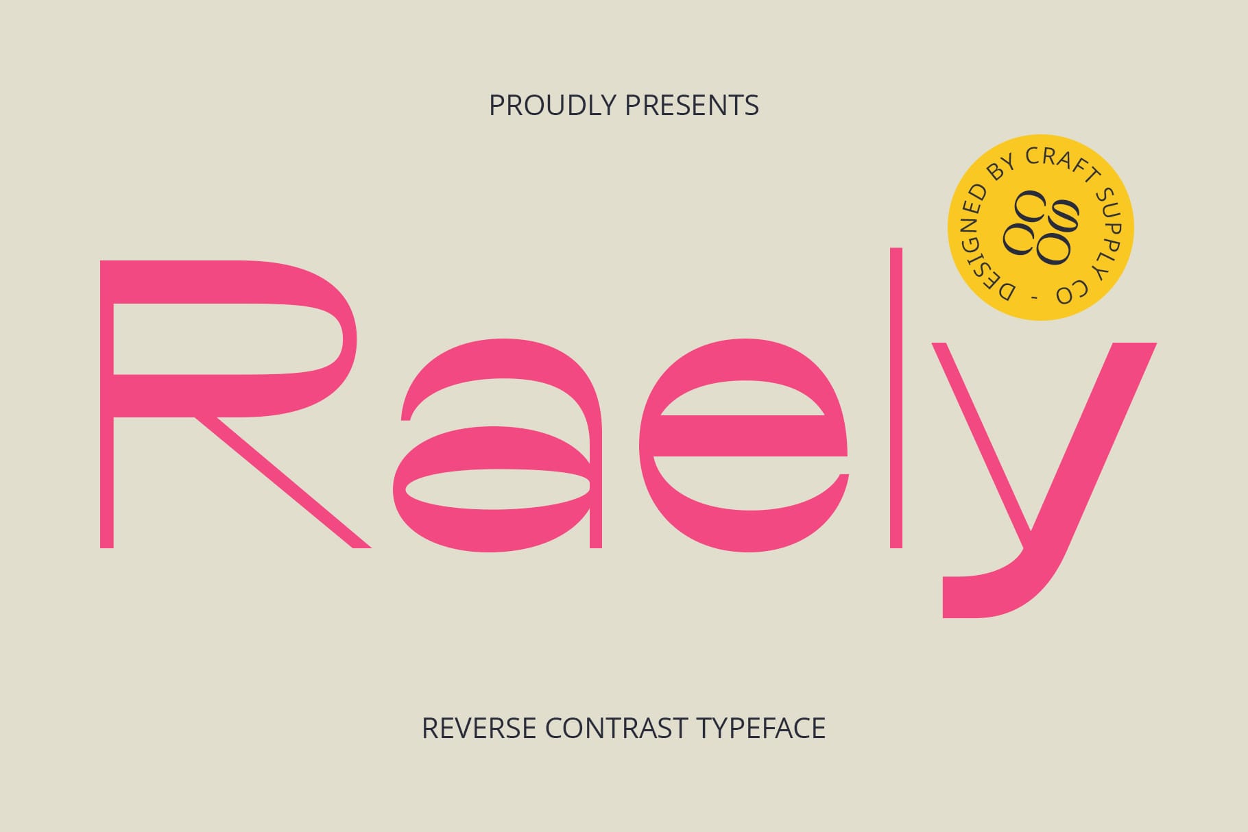 Raely Reverse Contrast Font: Where Retro Meets Funk - Craft Supply Co