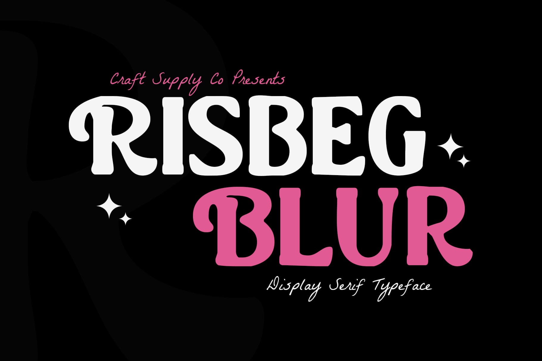 Risbeg Blur Font: Elegant Serif Font with Artistic Blur Effect - Craft ...