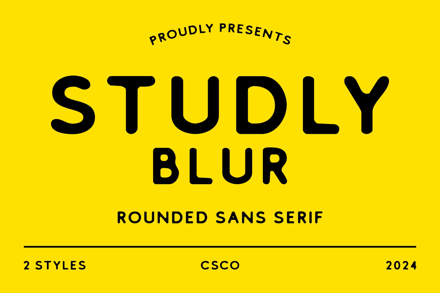 Studly Blur Font: Bold and Playful Sans Font - Craft Supply Co