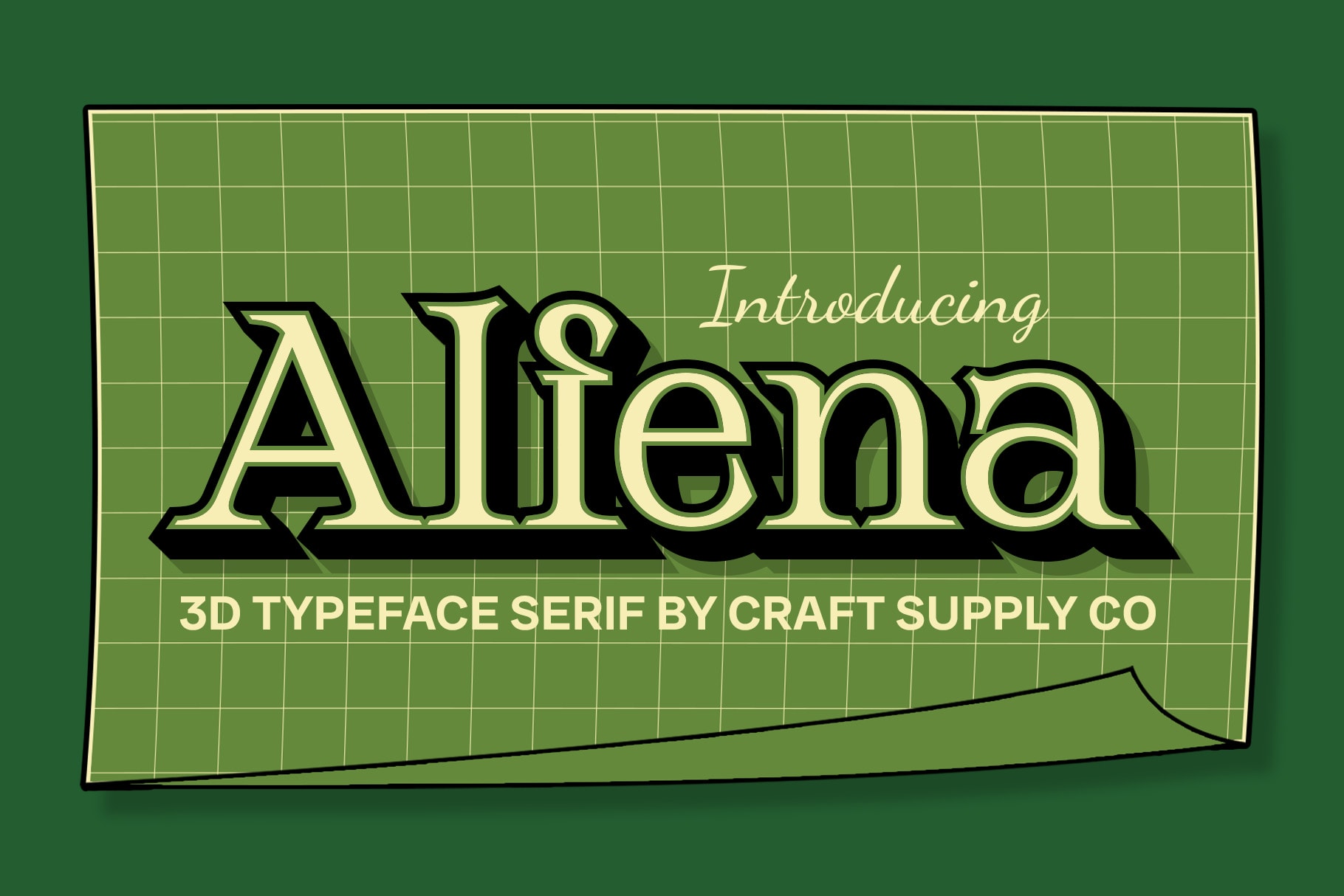 Alfena 3D Font: Retro Charm with a Modern Twist - Craft Supply Co