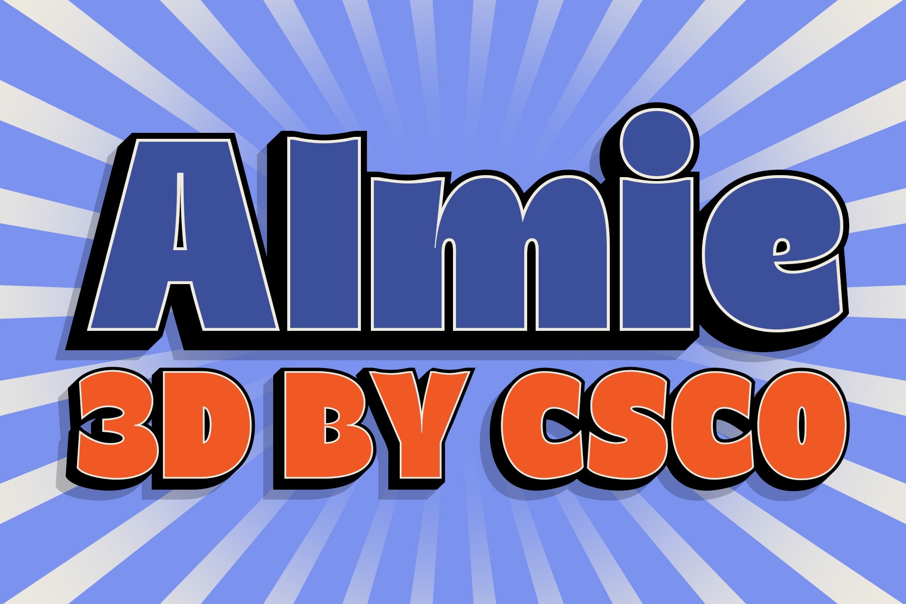 Almie 3D Font: Bold, Funky, and Dynamic Sans Serif Font - Craft Supply Co