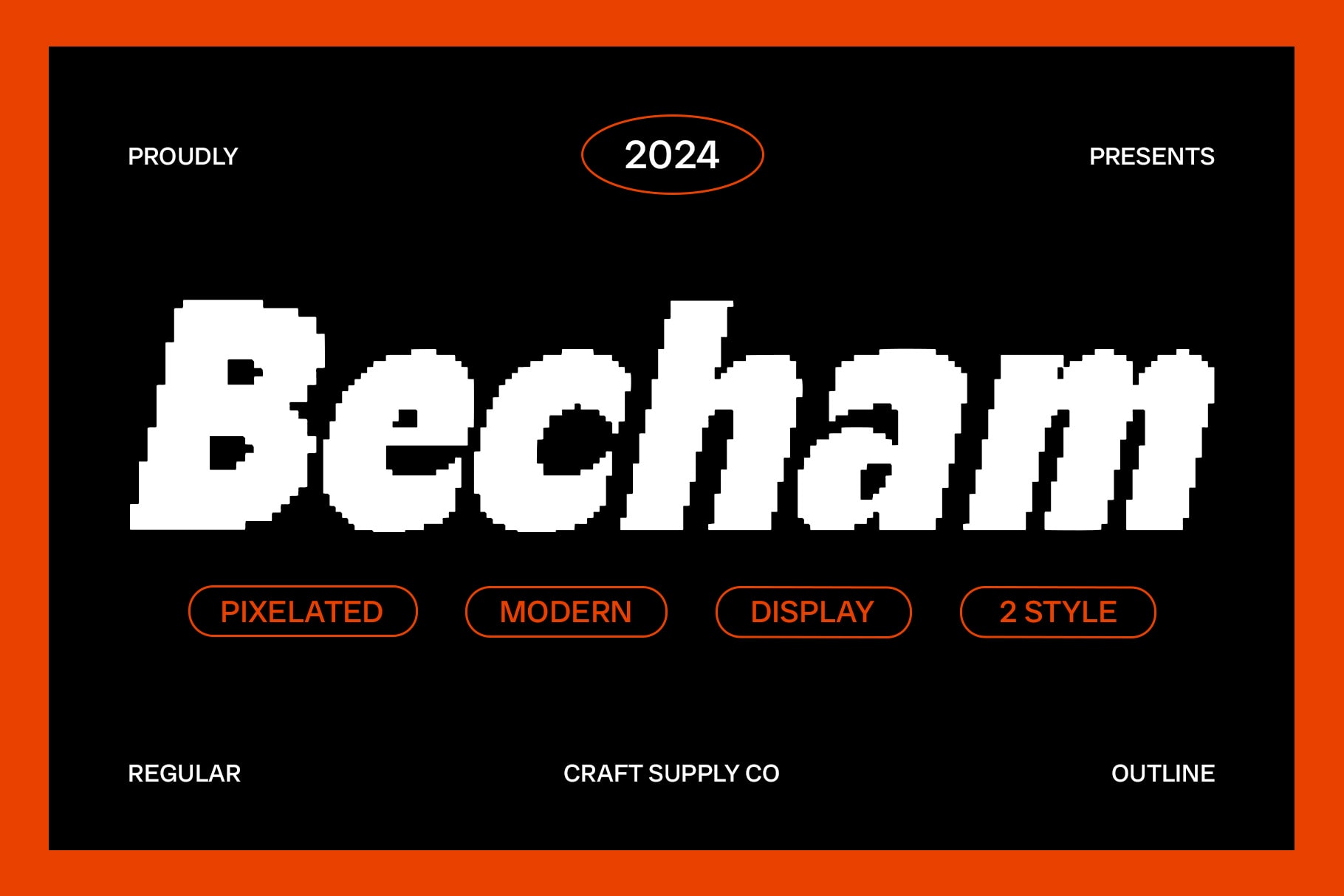 Becham Pixel Font: Bold Modern Sans Serif Font with Pixel Effect ...