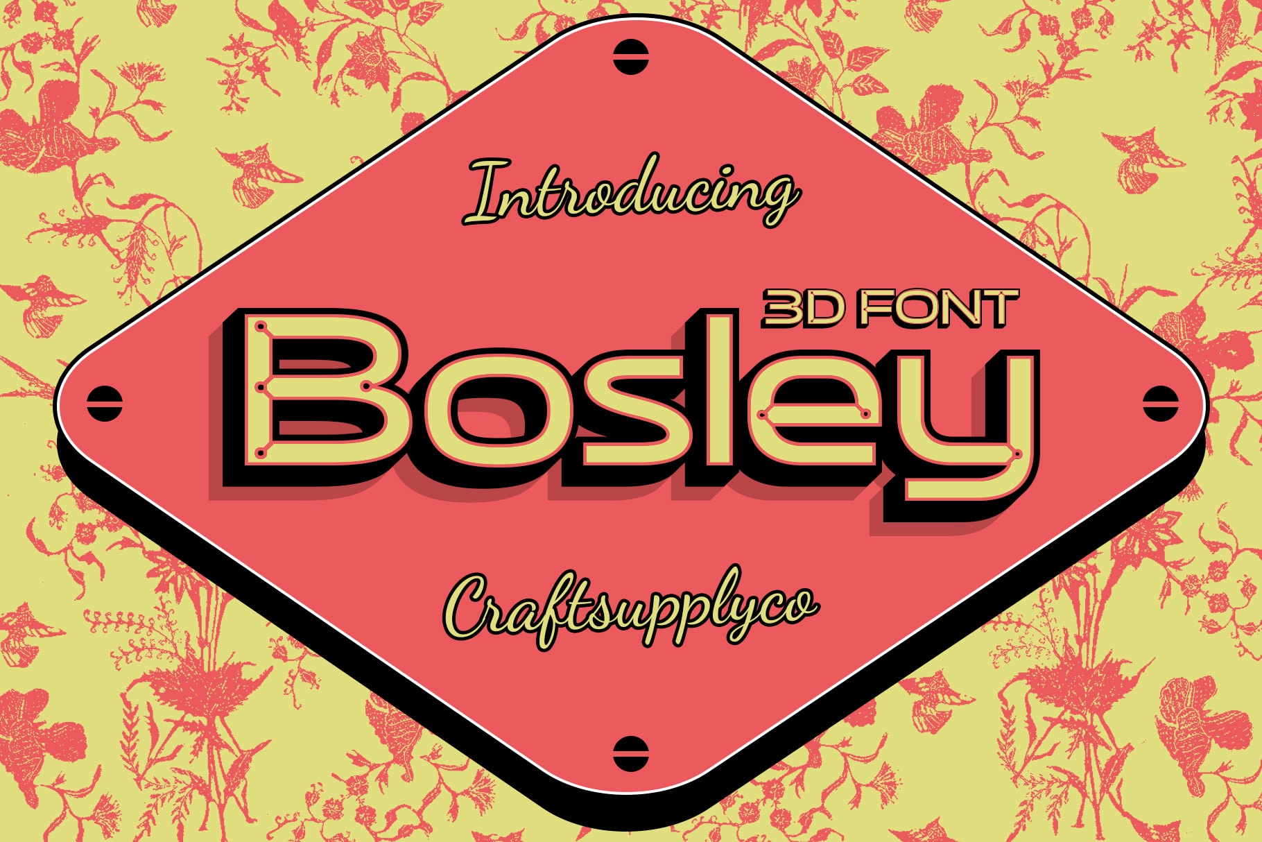 CS Bosley 3D: Unique and Engaging Sans Serif Font - Craft Supply Co