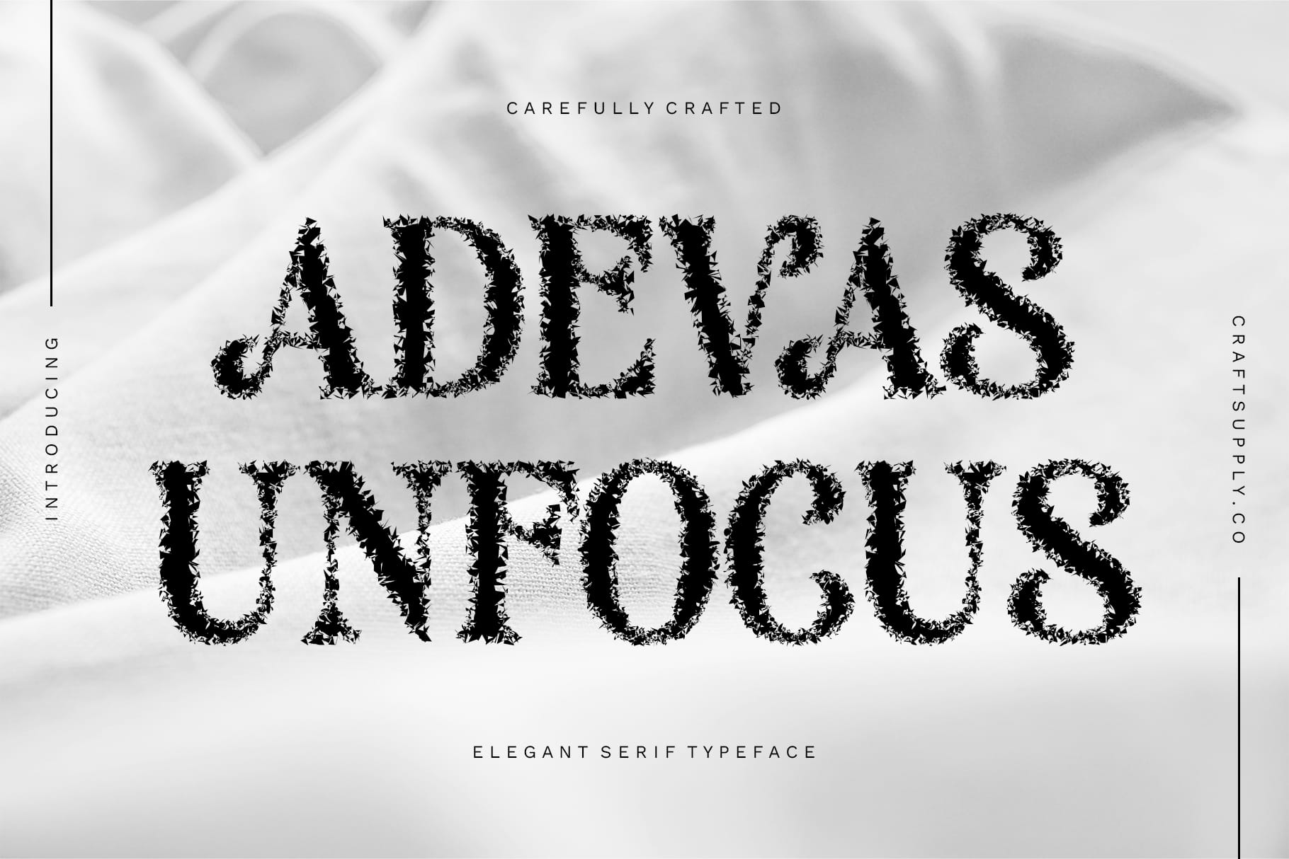 Adevas Unfocus Font: Elegant Serif Font with Artistic Flair - Craft Supply Co