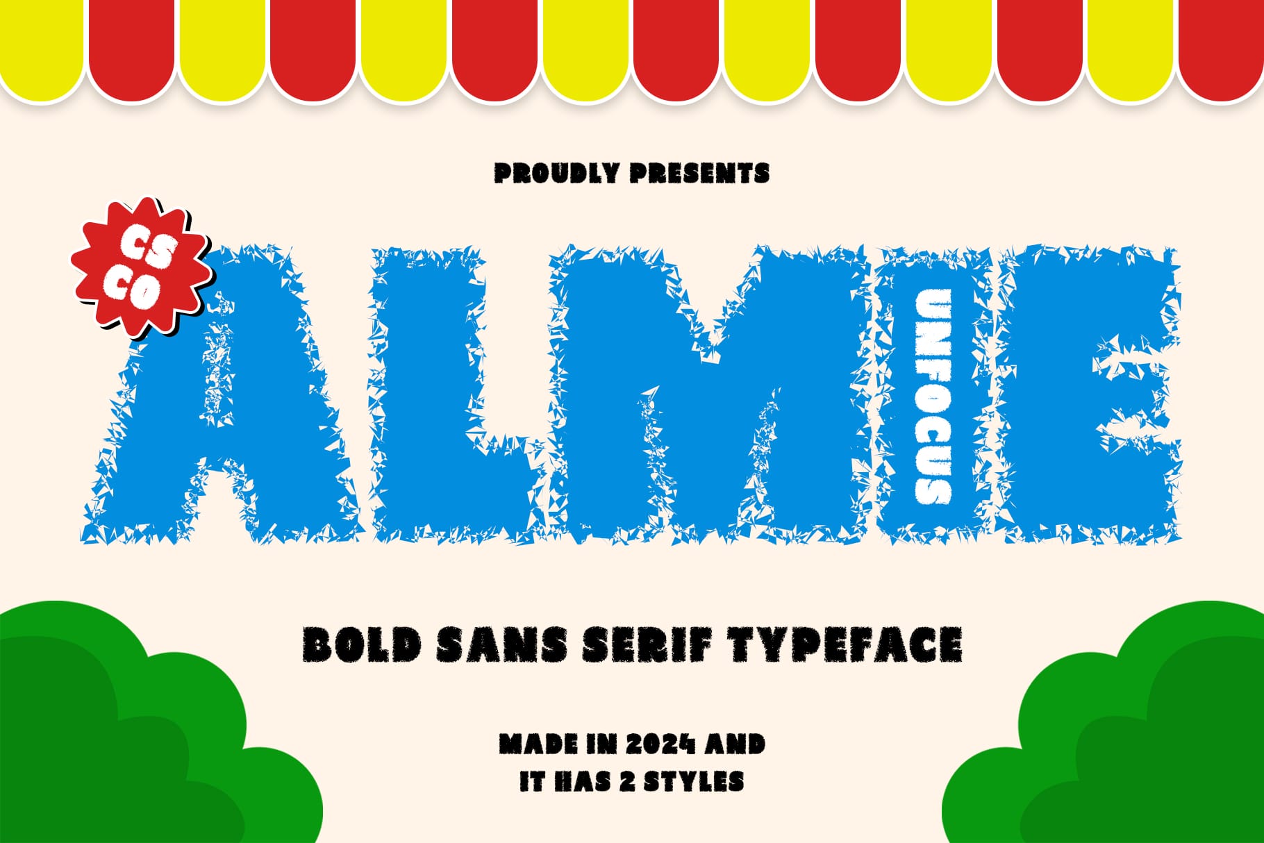 Almie Unfocus Font: Bold and Funky Font with Unfocused Charm - Craft ...