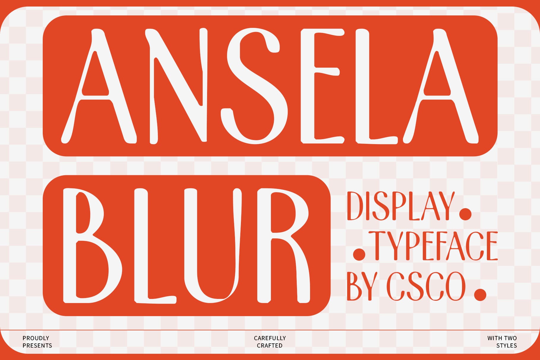 Ansela Blur Font: Sleek Minimalist Font with Blur Effect - Craft Supply Co