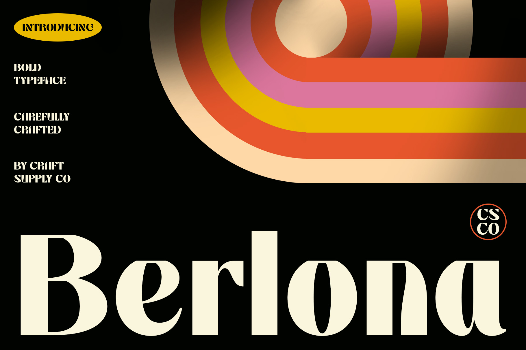 Berlona Bold Font: Retro Flair with Thick Strokes - Craft Supply Co