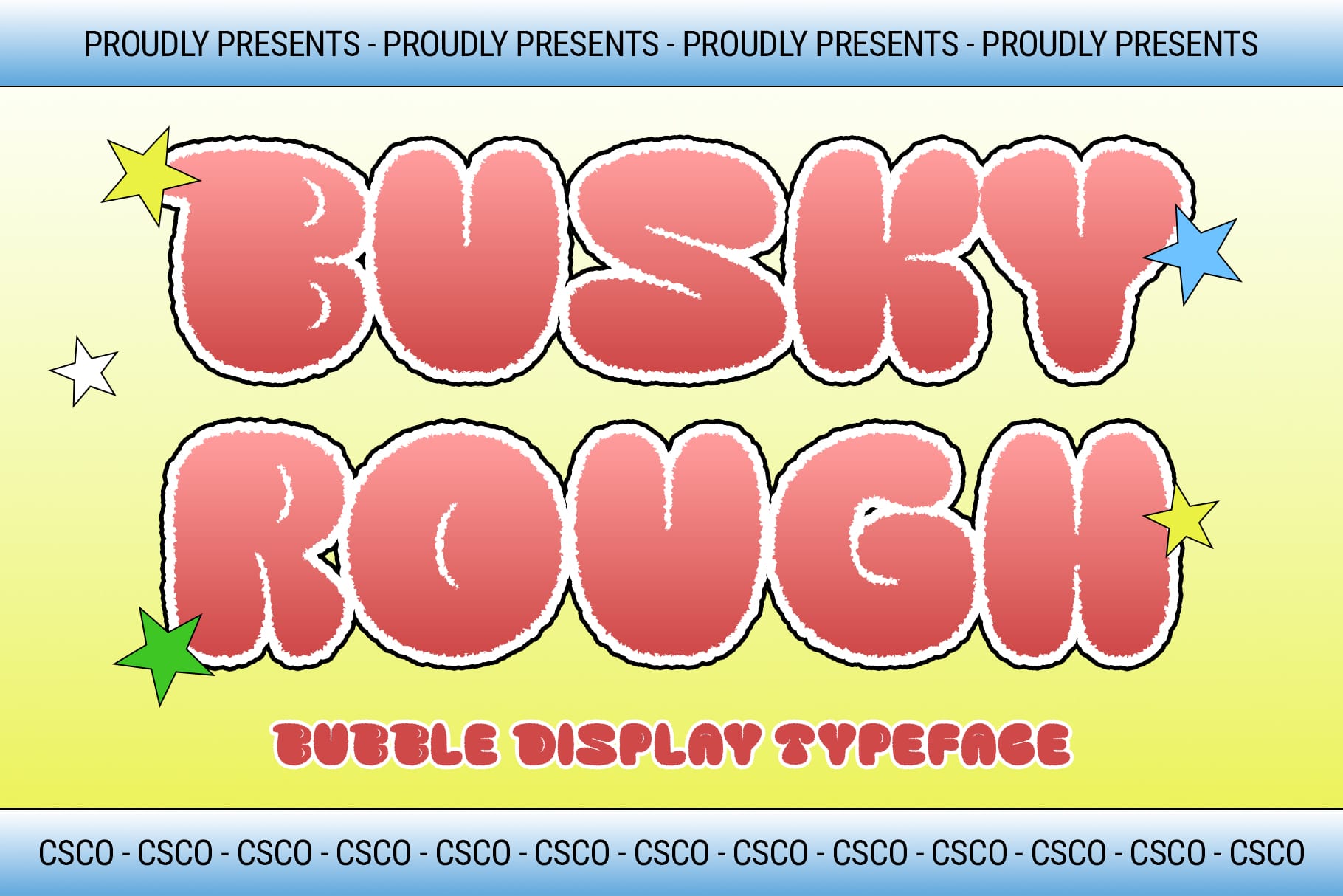 Busky Rough Font: Bold Font with Bubble Shapes - Craft Supply Co