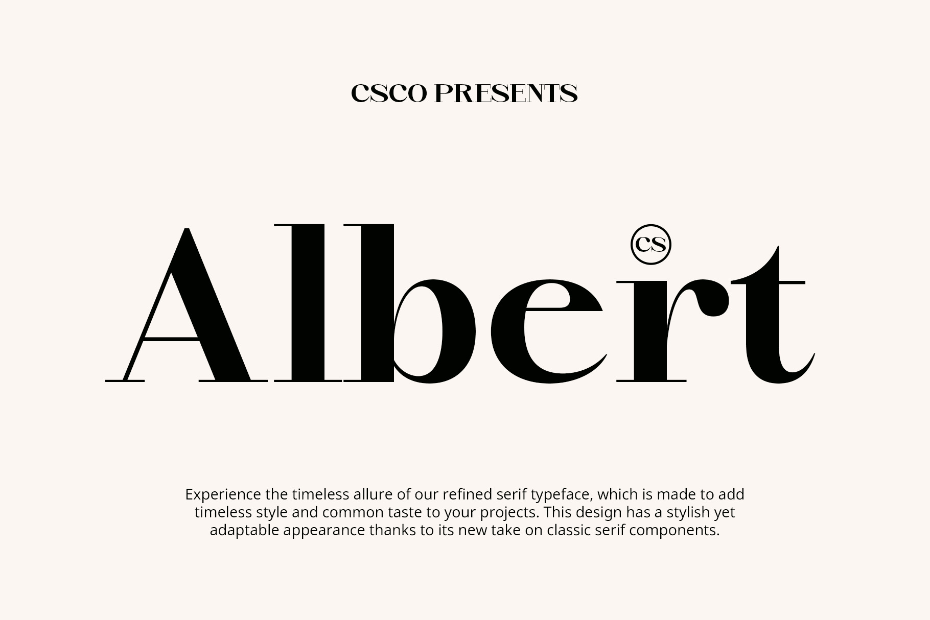 CS Albert Font: Timeless Elegance with Didone Sophistication - Craft Supply Co