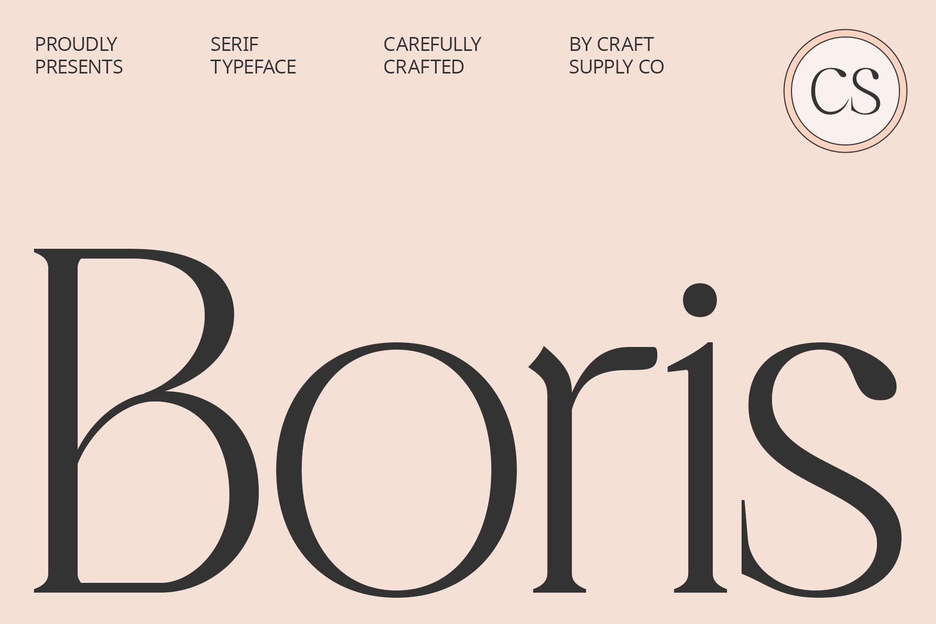 CS Boris Elegant Font: Refined Elegance for Luxurious Designs - Craft Supply Co