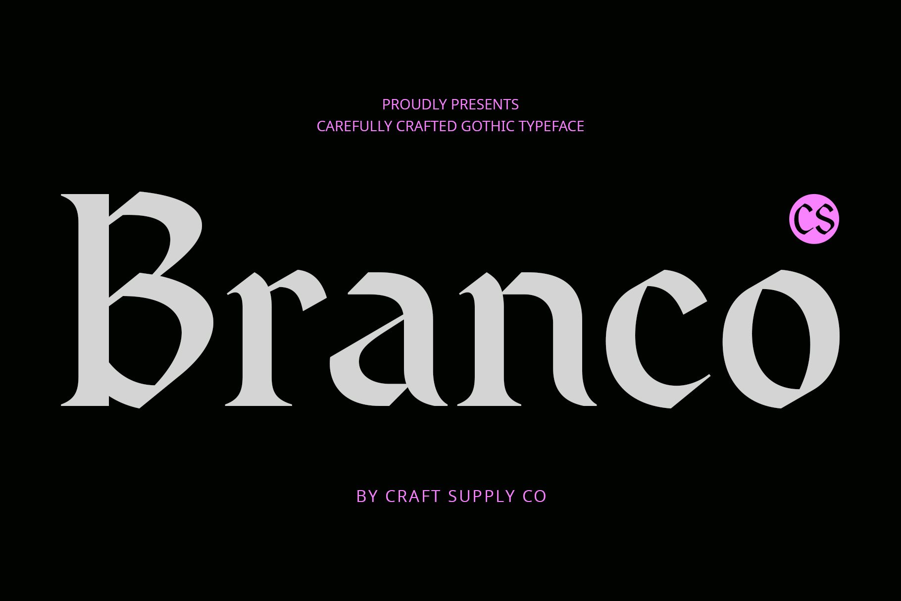 CS Branco Gothic Font: Mysterious Elegance with Artistic Flair - Craft Supply Co
