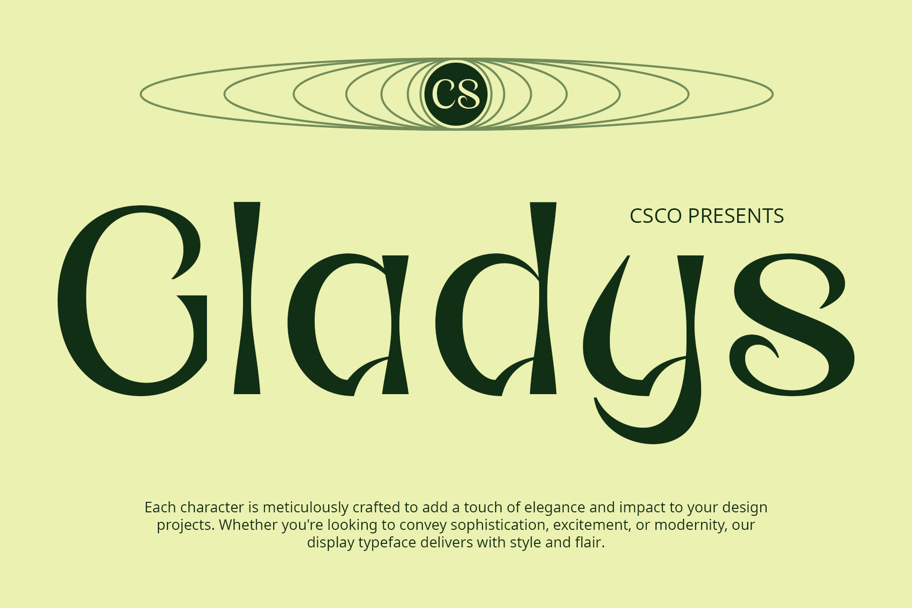 CS Gladys - Unique Reverse Contrast Display Font - Craft Supply Co