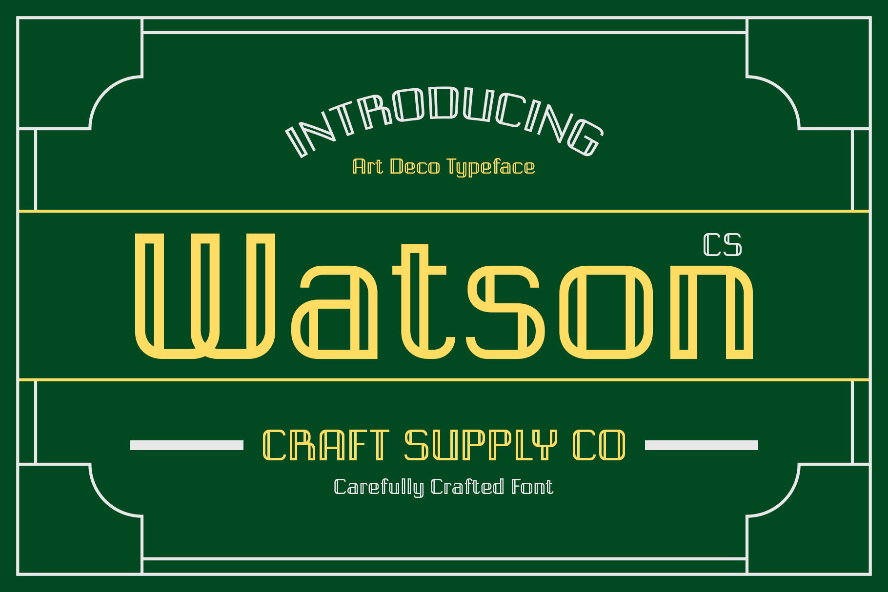 CS Watson: Art Deco Sans Serif Font with Geometric Elegance - Craft Supply Co