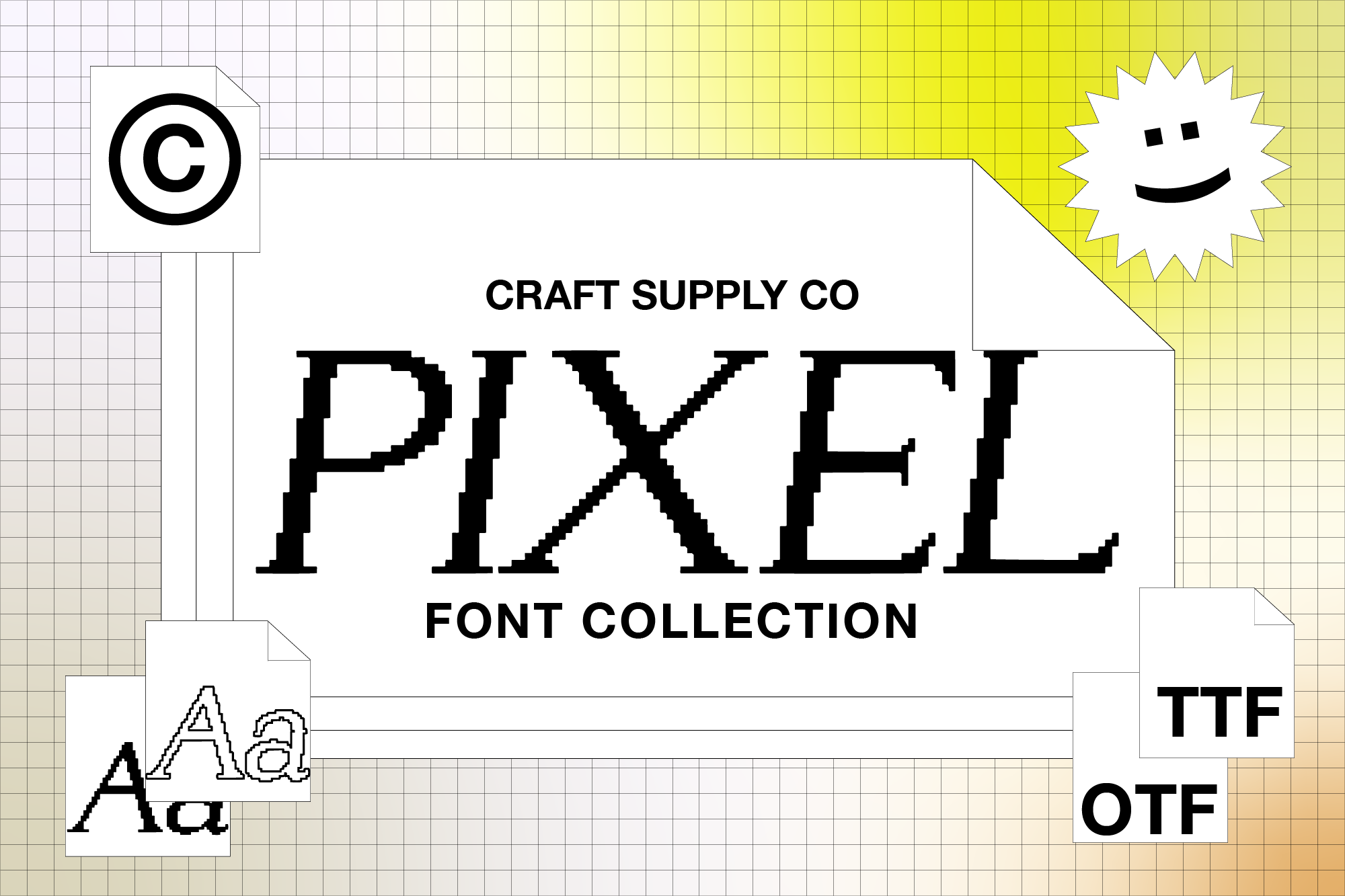 Pixel Font Collections by Craft Supply Co