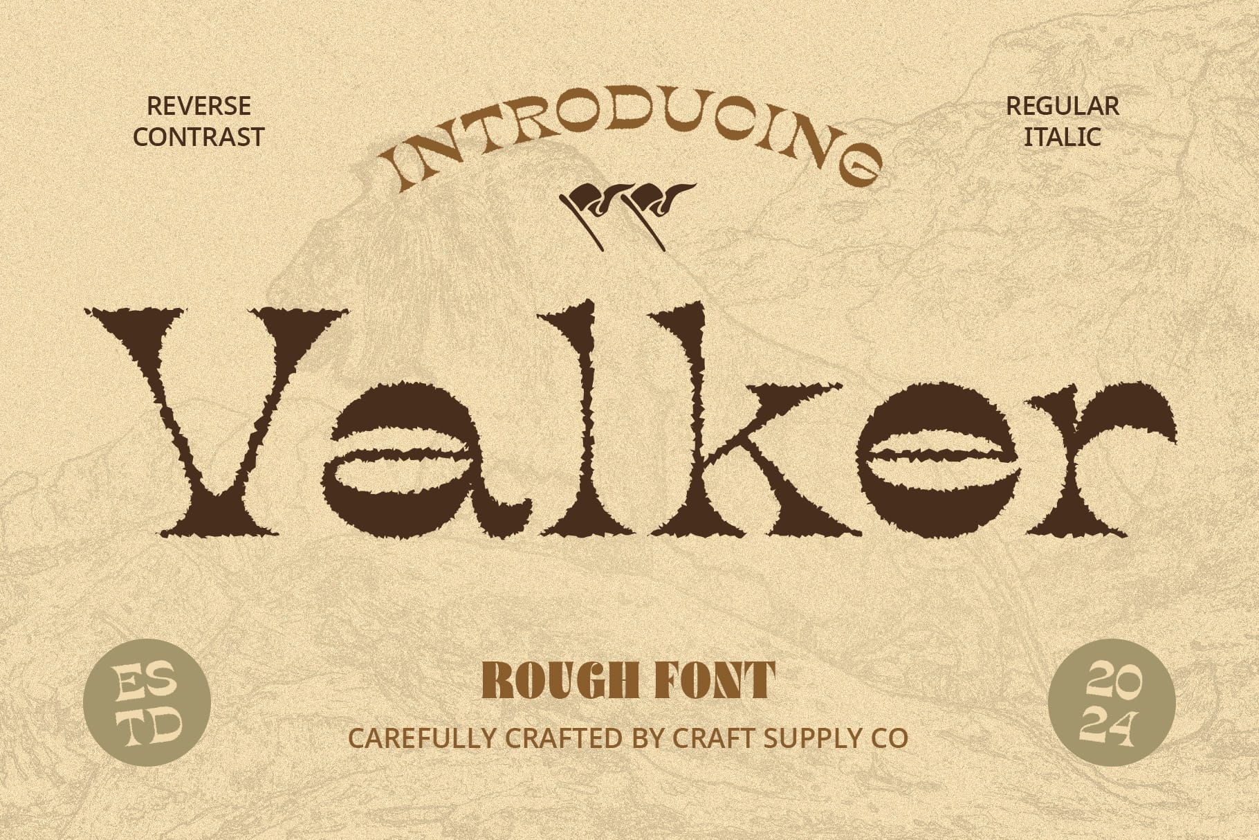 Valker Rough Font: Retro Funky Vibes with Reverse Contrast - Craft ...