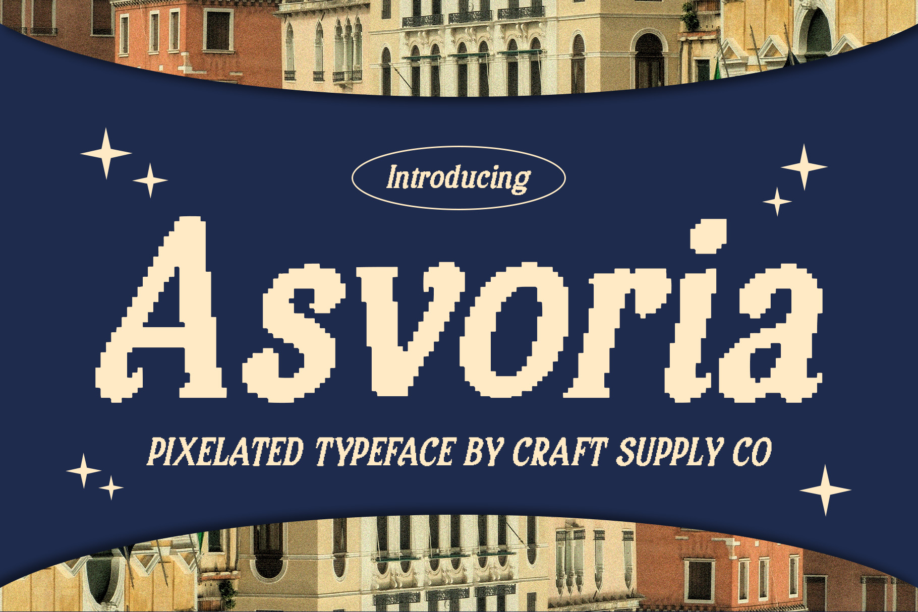 Asvoria Pixel Font: Elegant Serif Font with Modern Pixel Detail - Craft ...