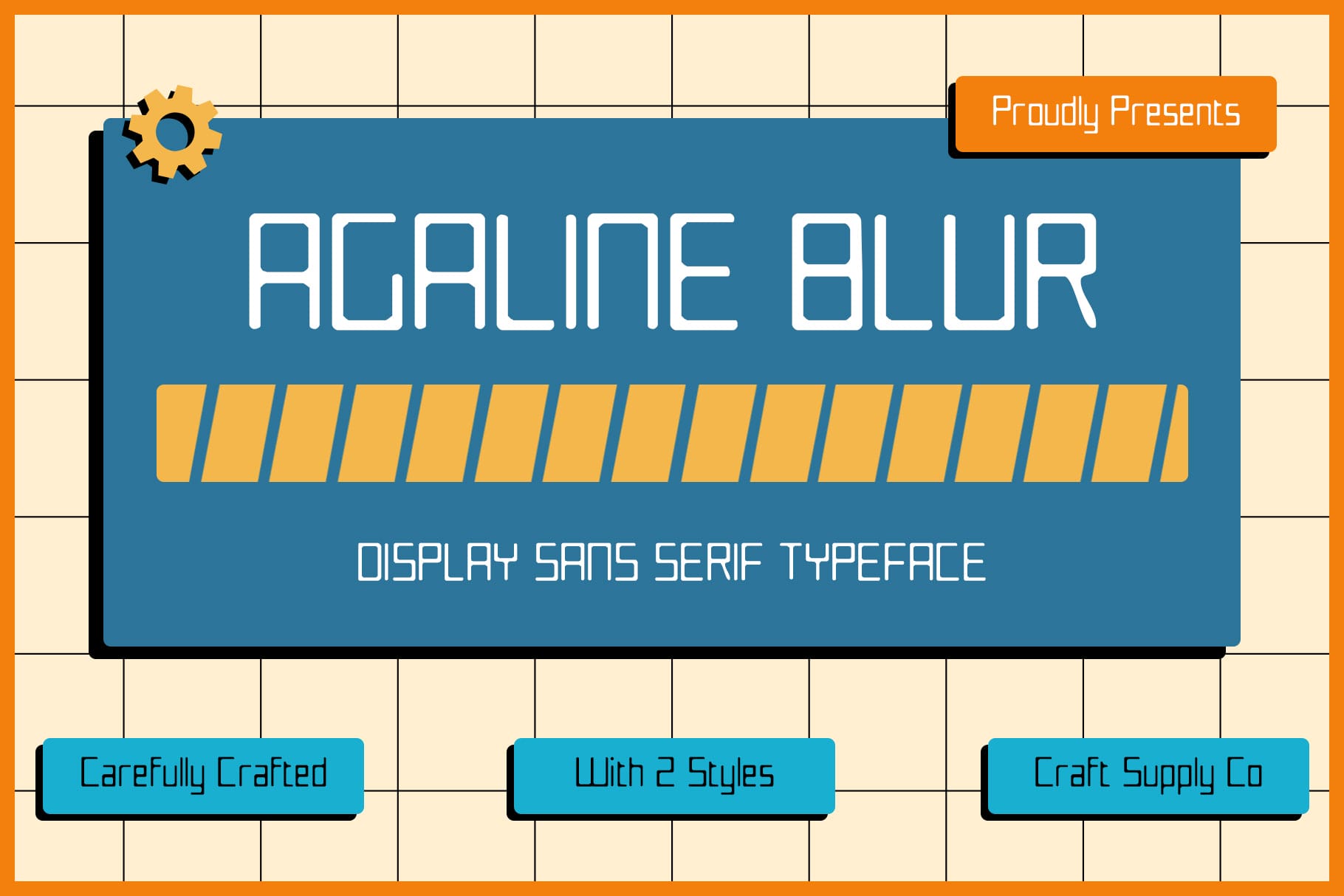 Agaline Blur Font: Minimalist Techno Sans-Serif Font with Blur - Craft ...