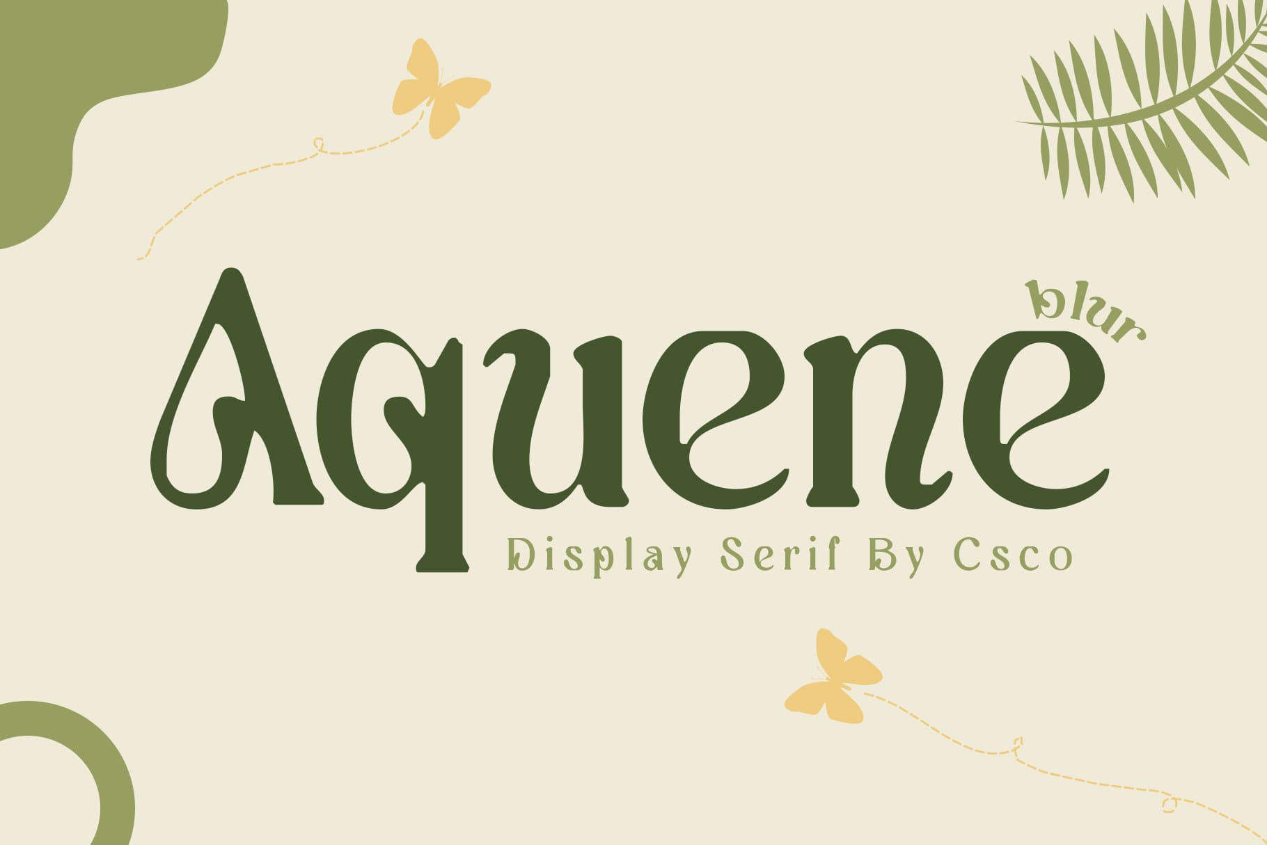 Aquene Blur Font: Stylish Art Nouveau Serif with Elegant Blur Effect ...