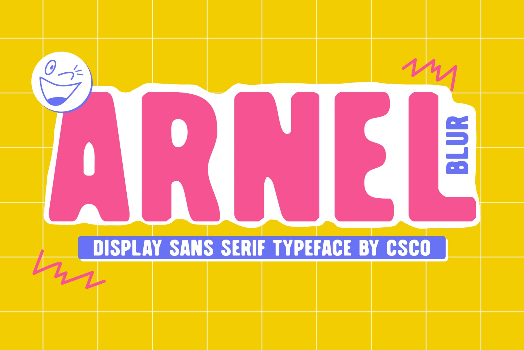 Arnel Blur Font: Bold Sans-Serif Font with Blur Effect - Craft Supply Co