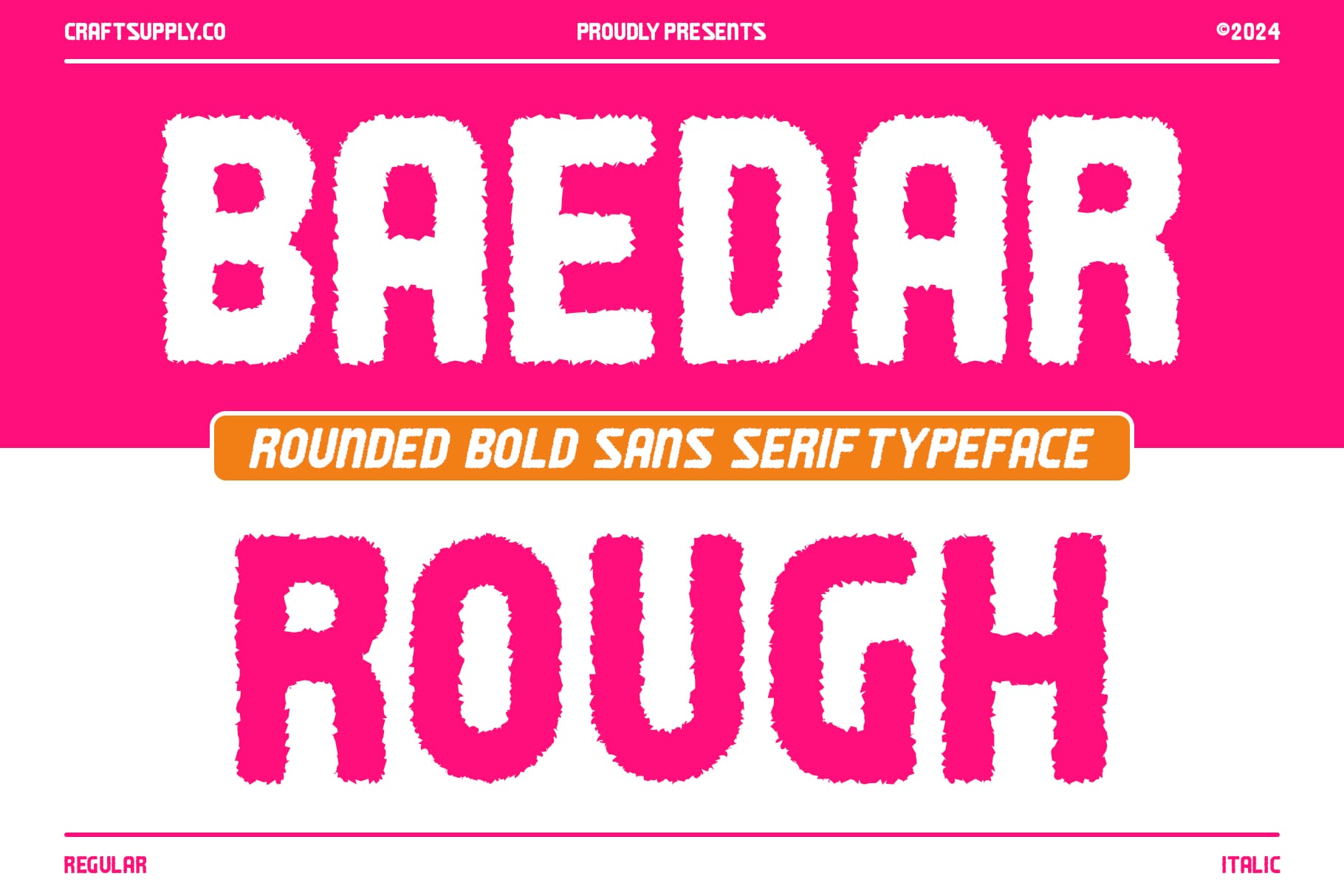 Baedar Rough Font: Bold Sans-Serif with Unique Rough Effect - Craft ...