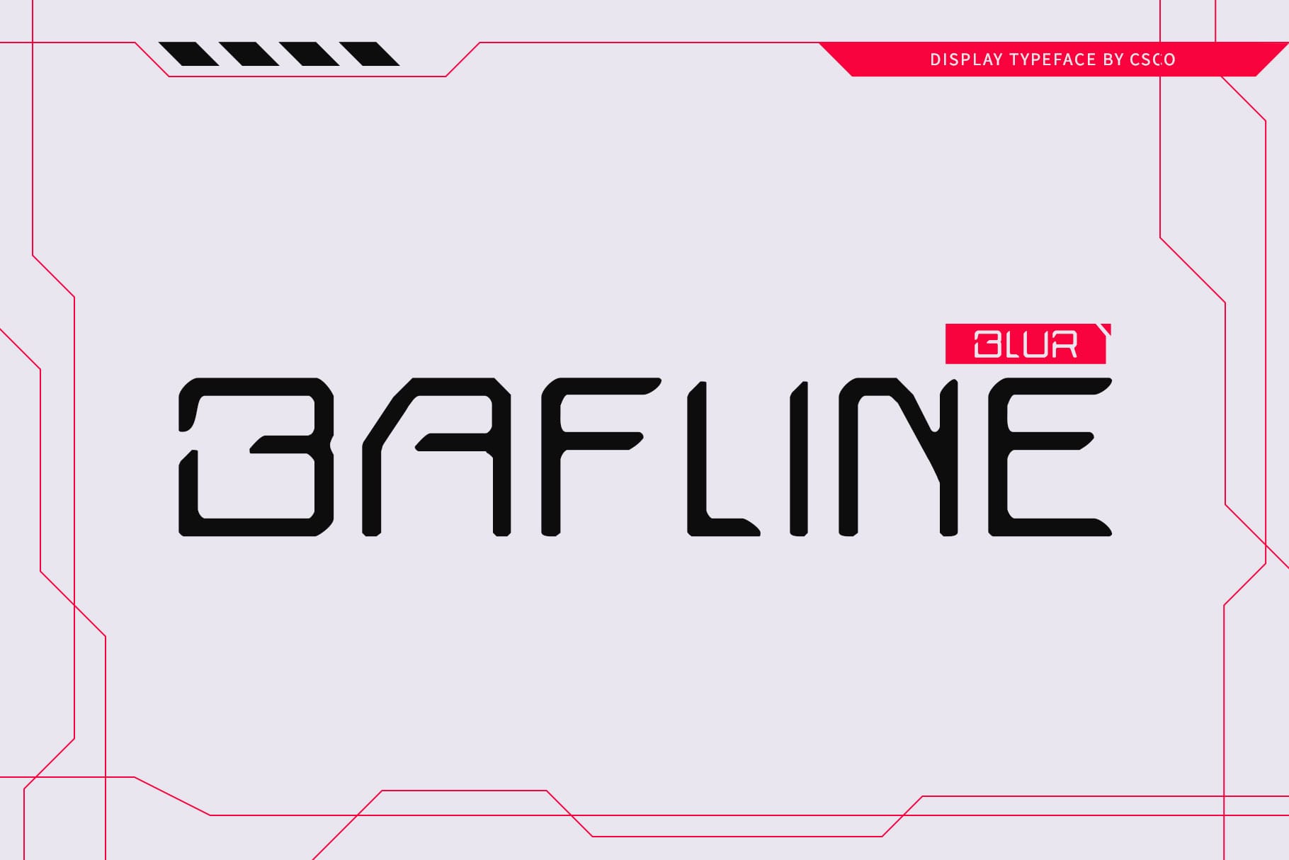 Bafline Blur Font: Futuristic Design with Dynamic Depth - Craft Supply Co