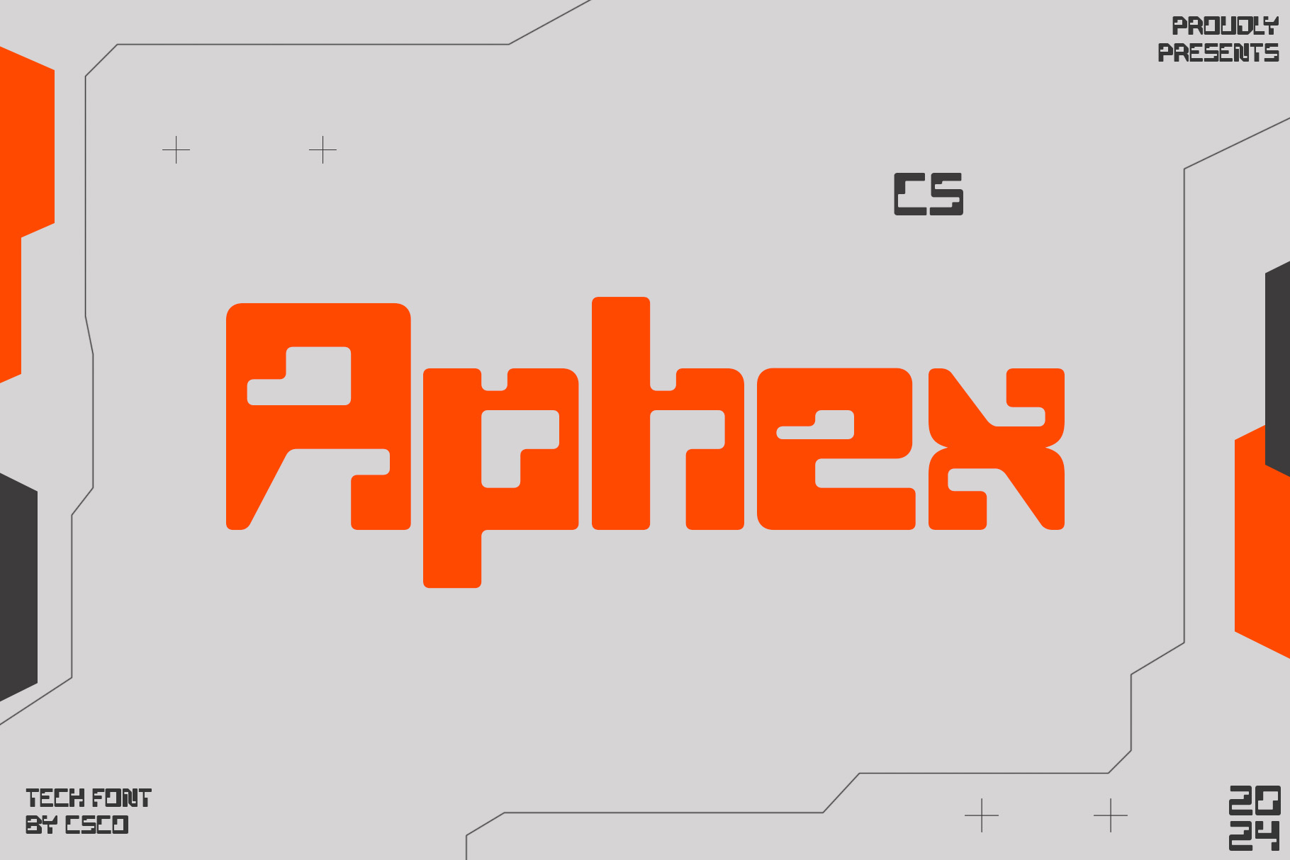 CS Aphex Font: Futuristic Tech Font for Modern Designs - Craft Supply Co