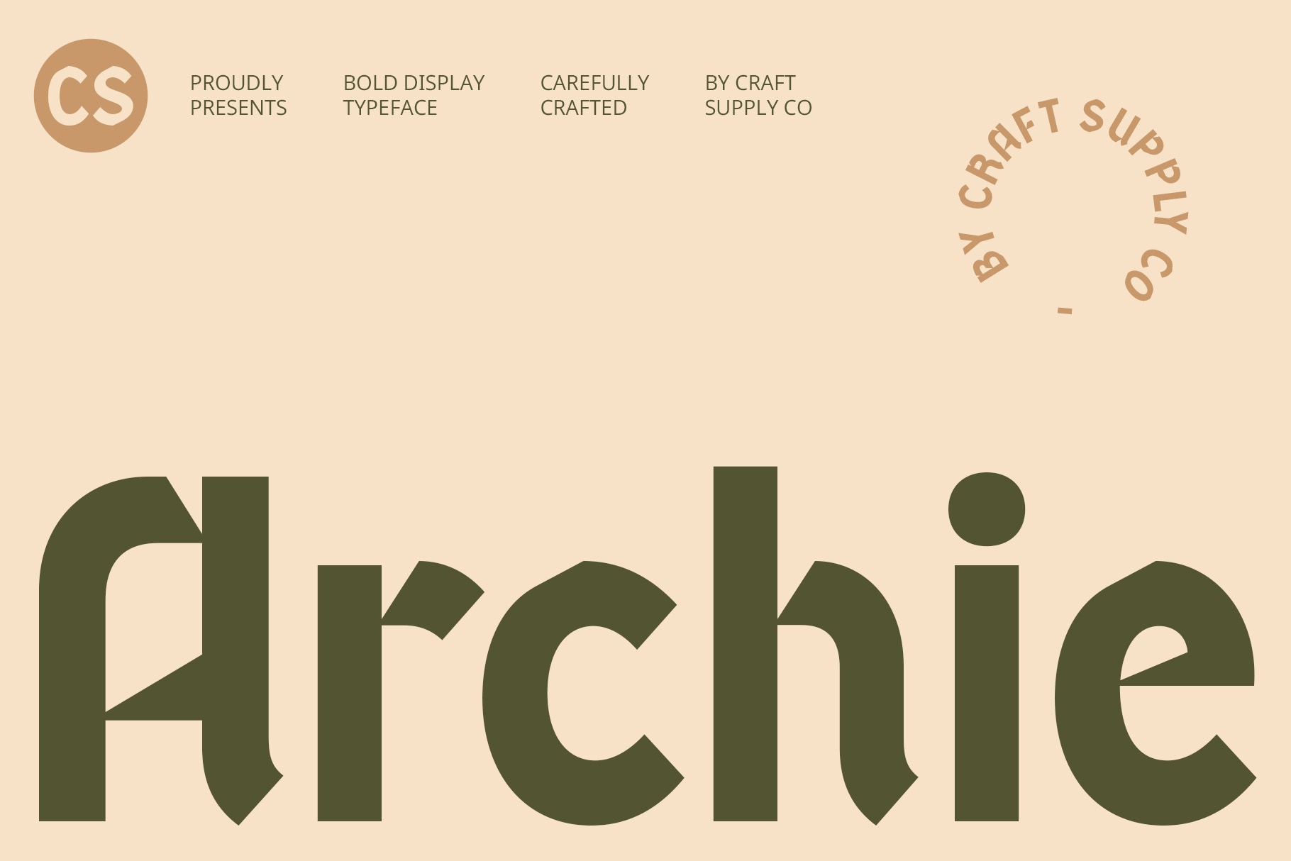 CS Archie Font: Classic Elegance Meets Modern Bold Sans Serif - Craft Supply Co