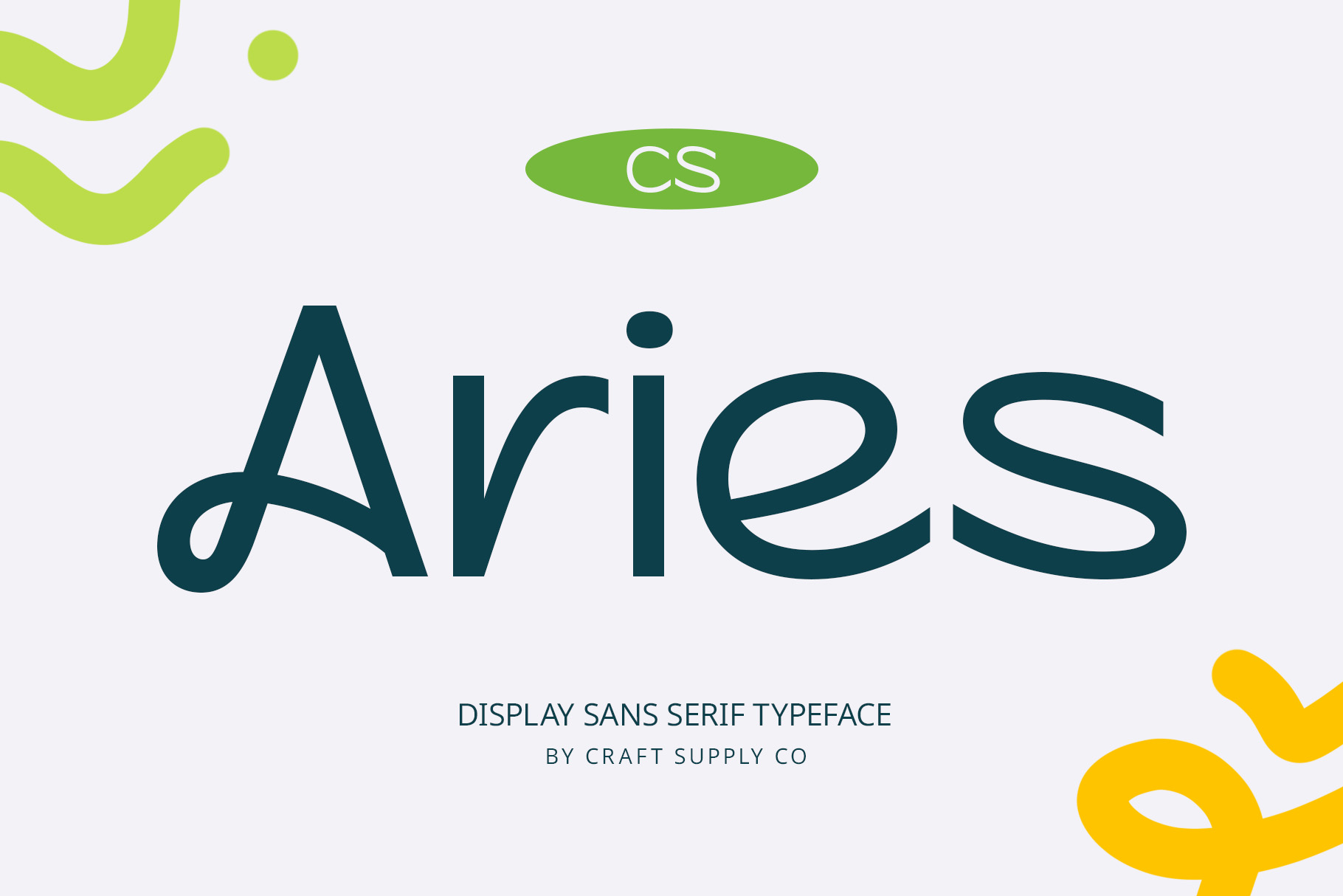 CS Aries Font: Playful Display Sans Serif Font for Fun Designs - Craft Supply Co