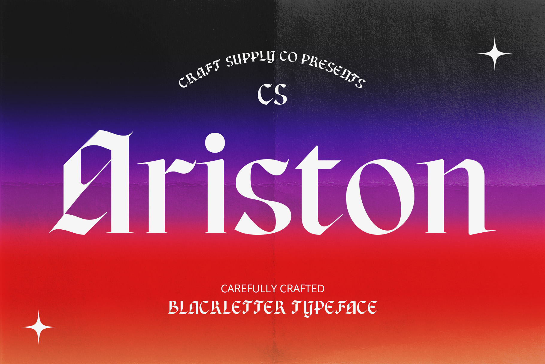 CS Ariston - Bold Blackletter Display Serif Font for Luxury Designs ...