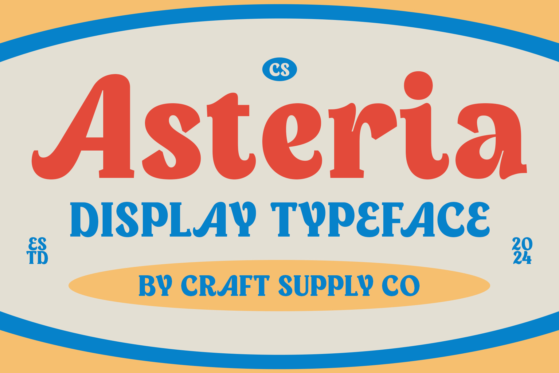 CS Asteria Font: Classic Bold Serif Font with 90s Retro Charm - Craft Supply Co