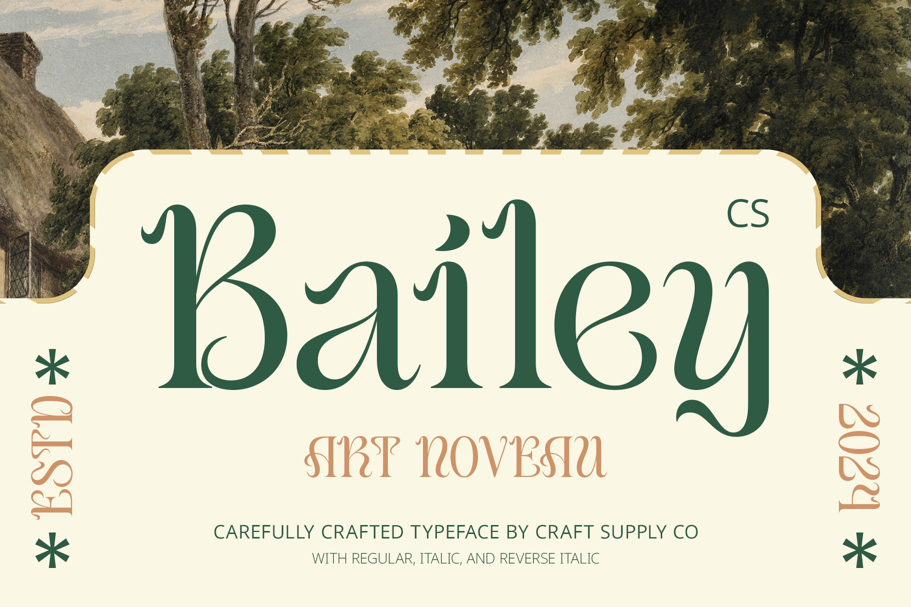 CS Bailey Font: Art Nouveau Display Font with Timeless Elegance - Craft ...