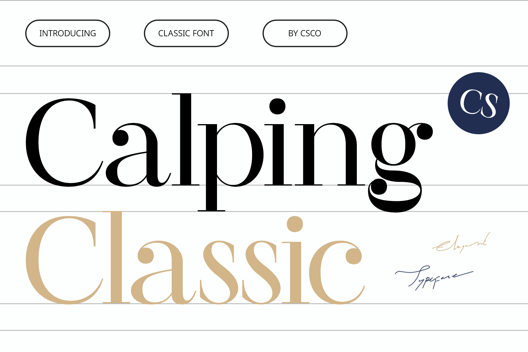 CS Calping Font: Classic Didone Serif Font - Craft Supply Co