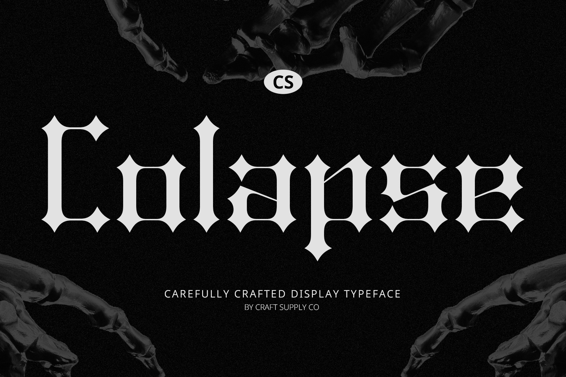 CS Colapse Font: A Gothic Rock Metal Display Font - Craft Supply Co
