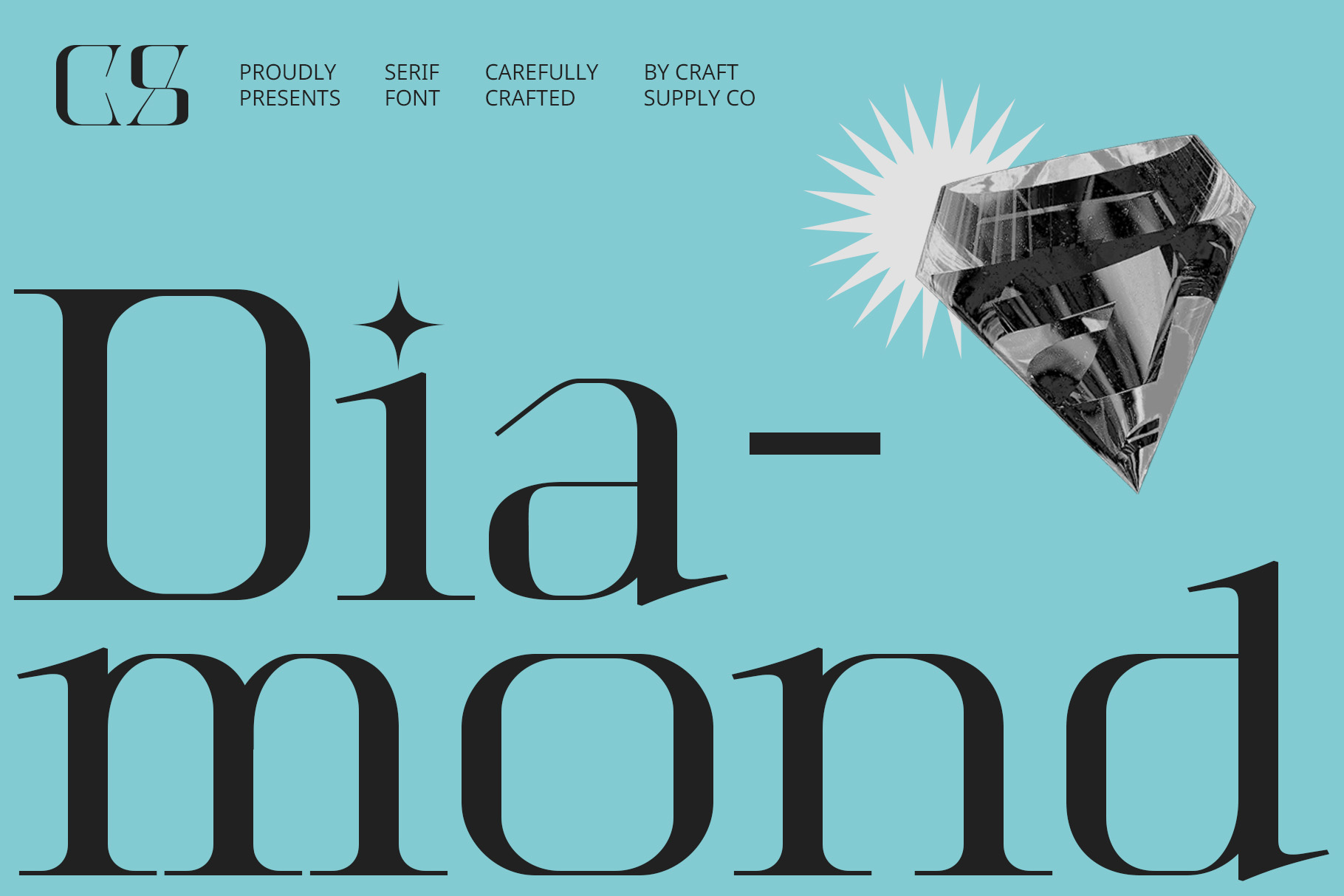 CS Diamond Font: Modern Serif with Contemporary Design - Craft Supply Co