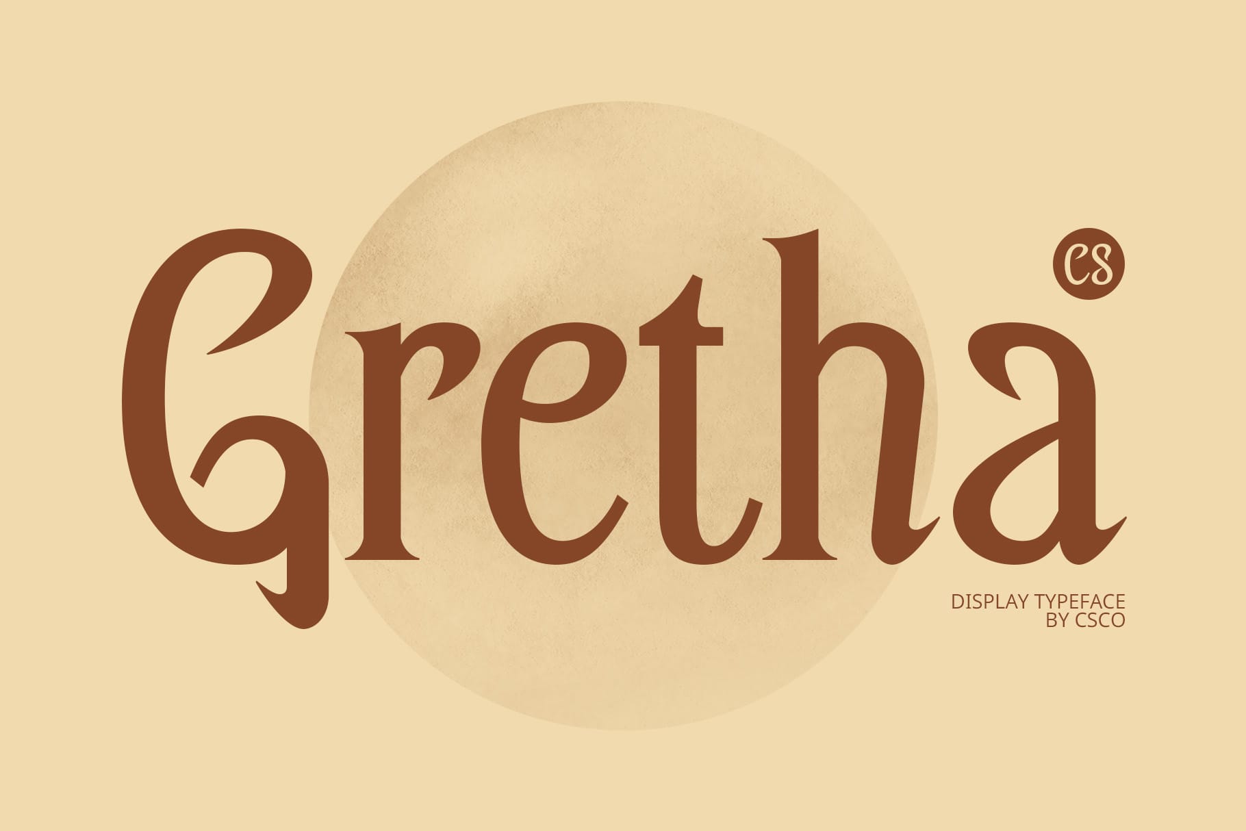 CS Gretha - Elegant Retro Serif Font with Artistic Flair - Craft Supply Co