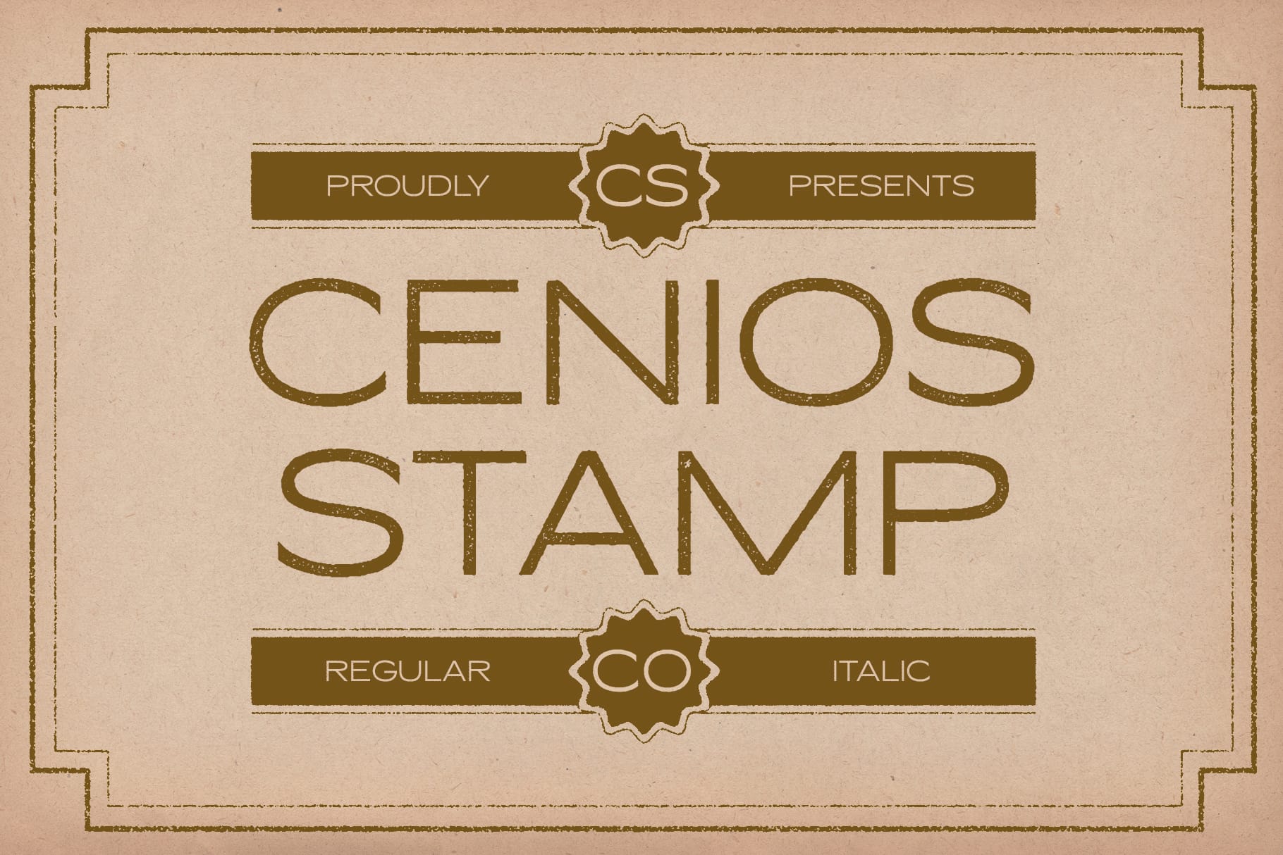 Cenios Stamp Font: Expanded Sans-Serif Font with Stamp Effect - Craft ...
