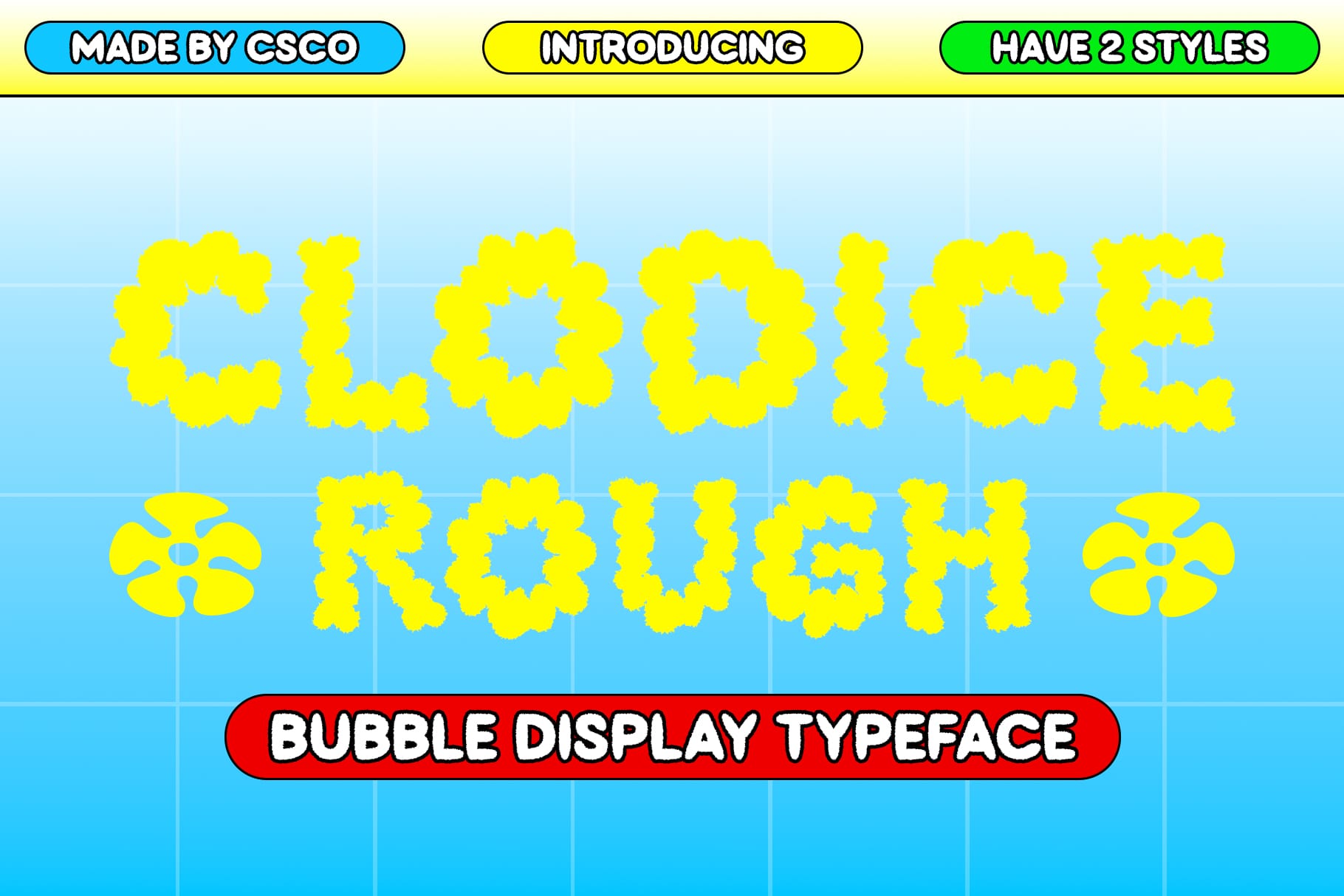 Clodice Rough Font: Funky Bubble Font with Retro Vibe - Craft Supply Co