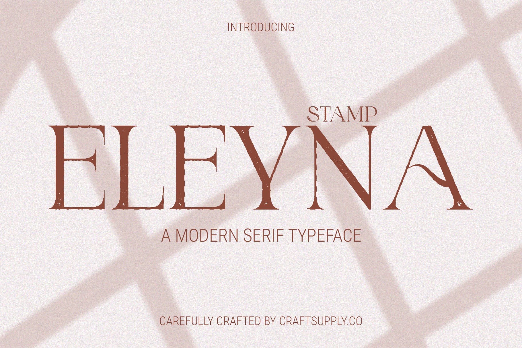 Eleyna Stamp Font: Sophisticated Serif with Grunge Edge - Craft Supply Co
