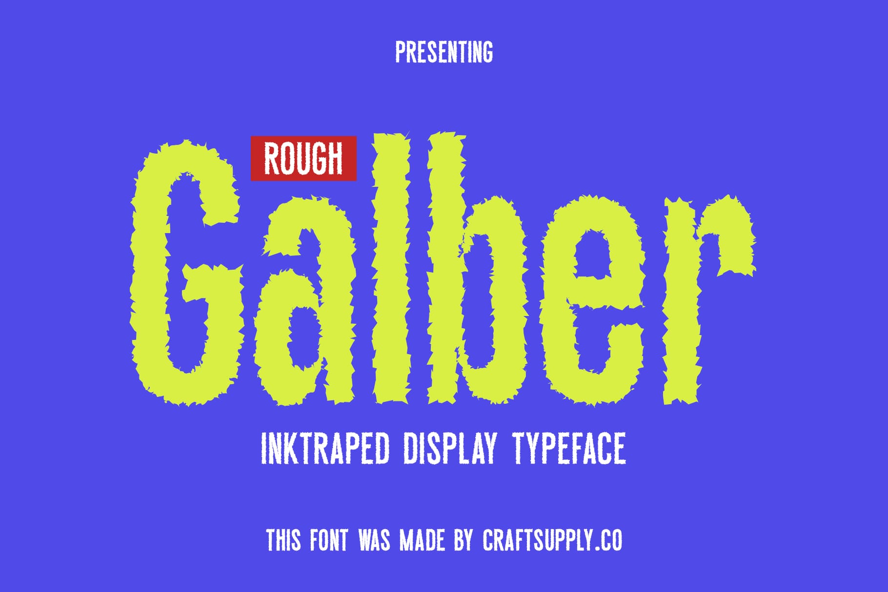 Galber Rough Font: Modern Condensed Sans-Serif - Craft Supply Co