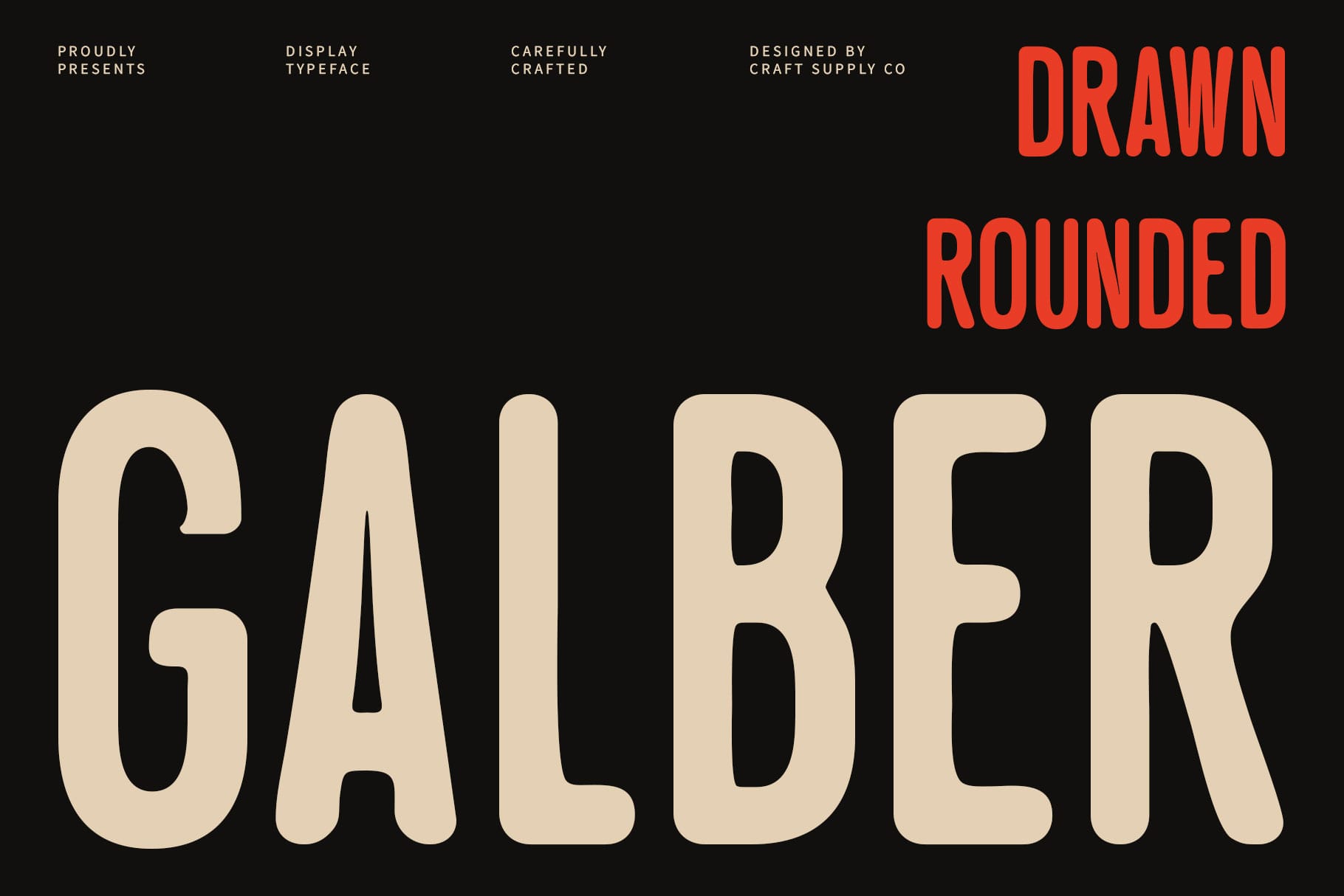 Galber Rounded Drawn: Artistic Sans-Serif Font - Craft Supply Co