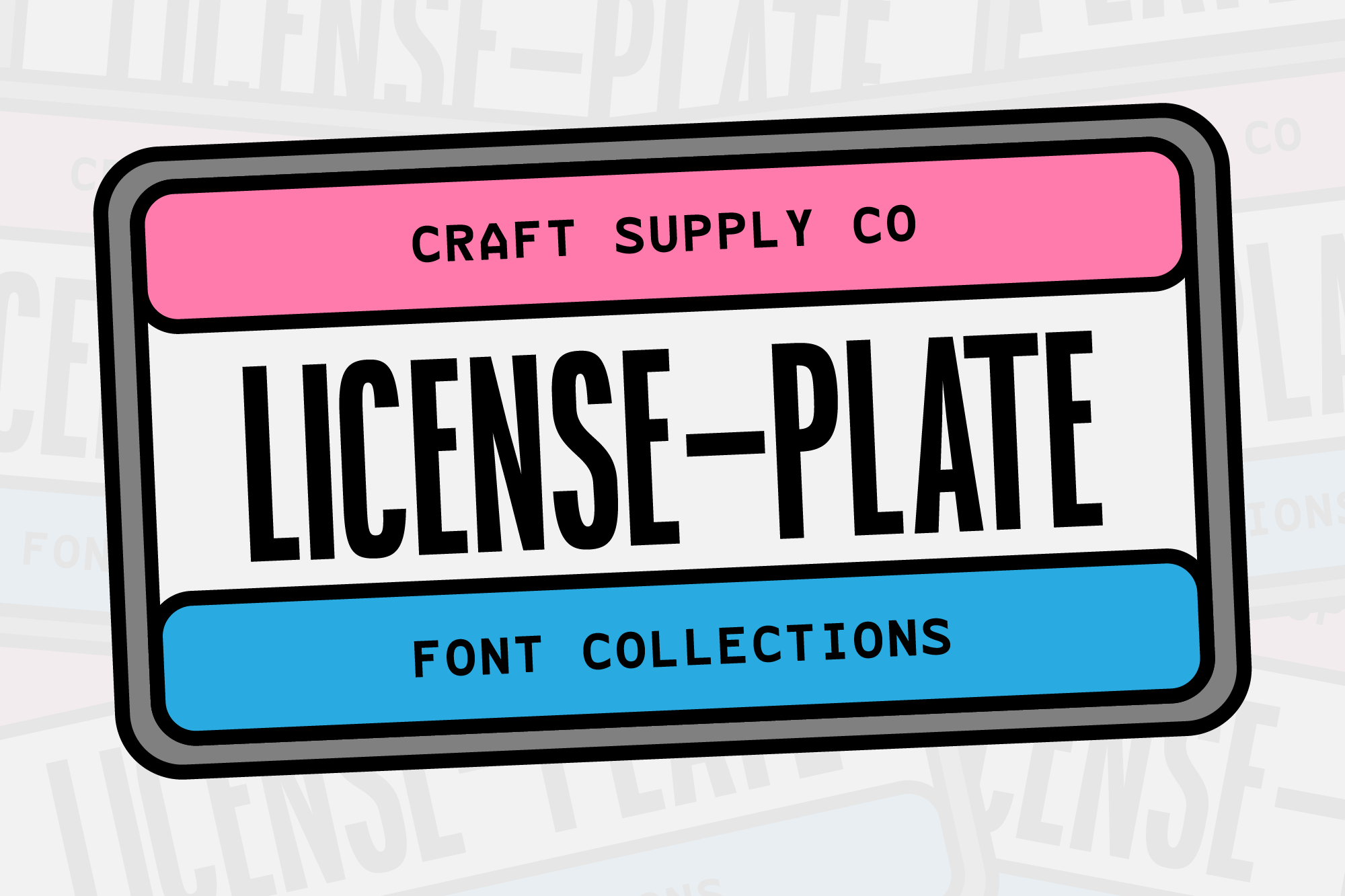 License Plate Font Collections - Craft Supply Co