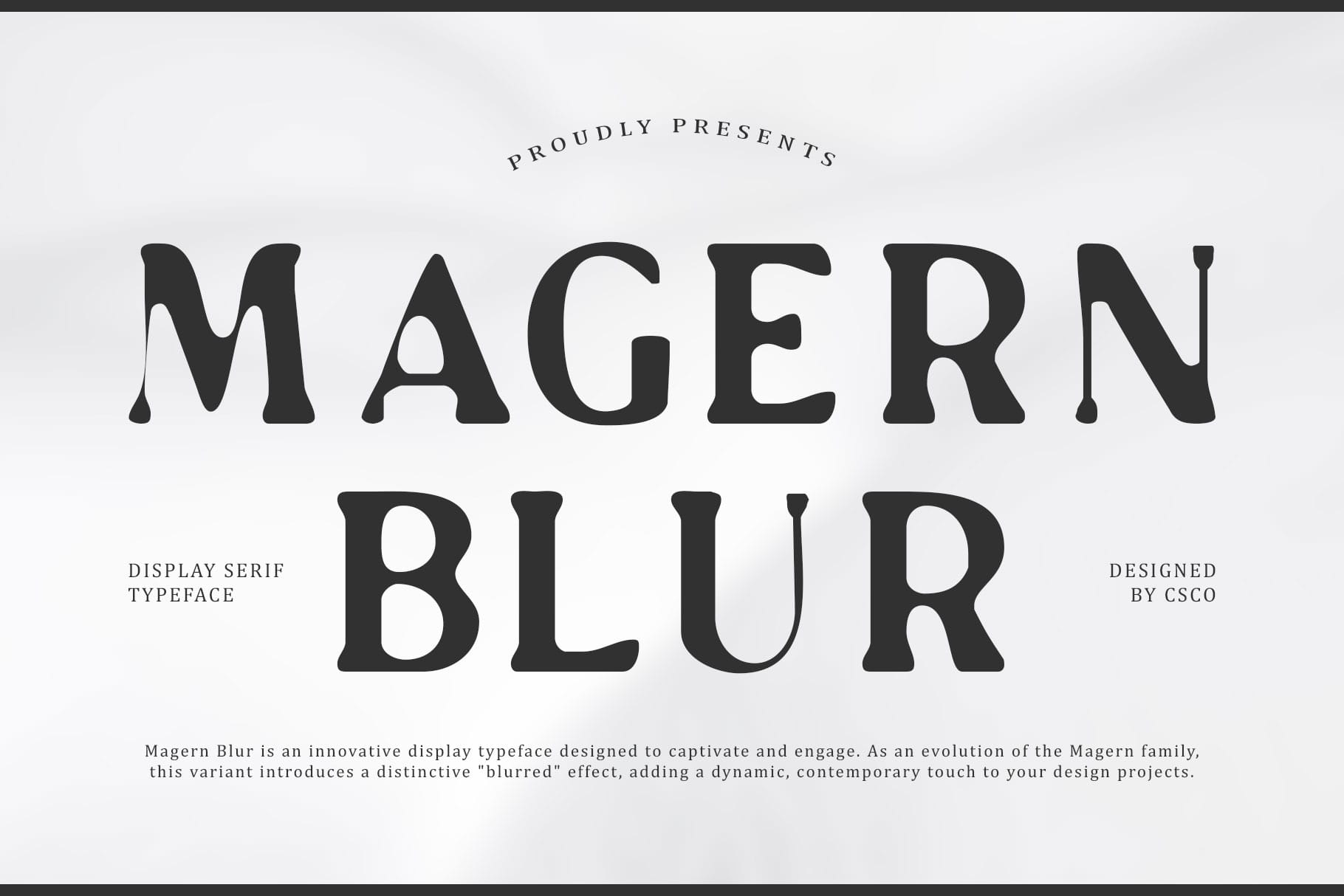 Magern Blur Font: Elegant Serif Font with Modern Flair - Craft Supply Co