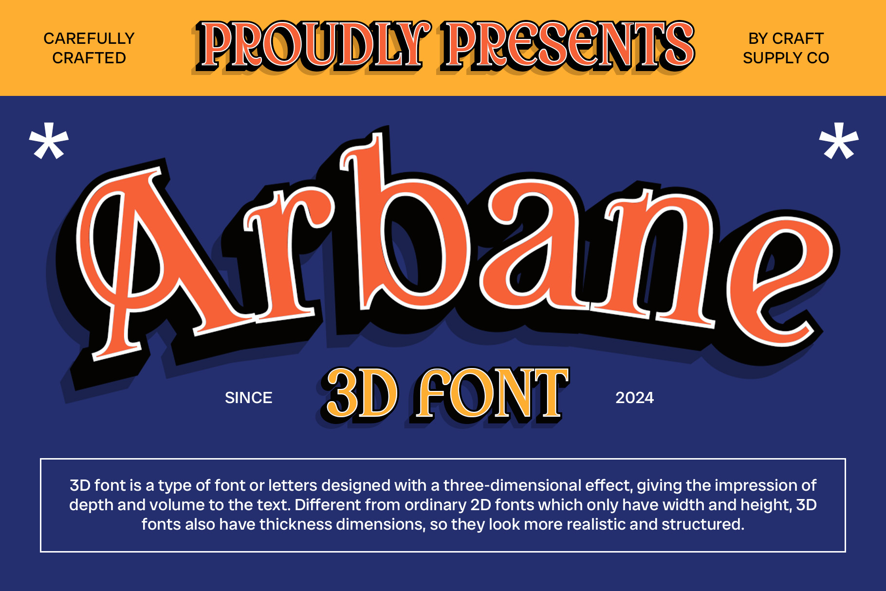 Arbane 3D Font: Elegant Art Nouveau Serif with Modern Depth - Craft ...