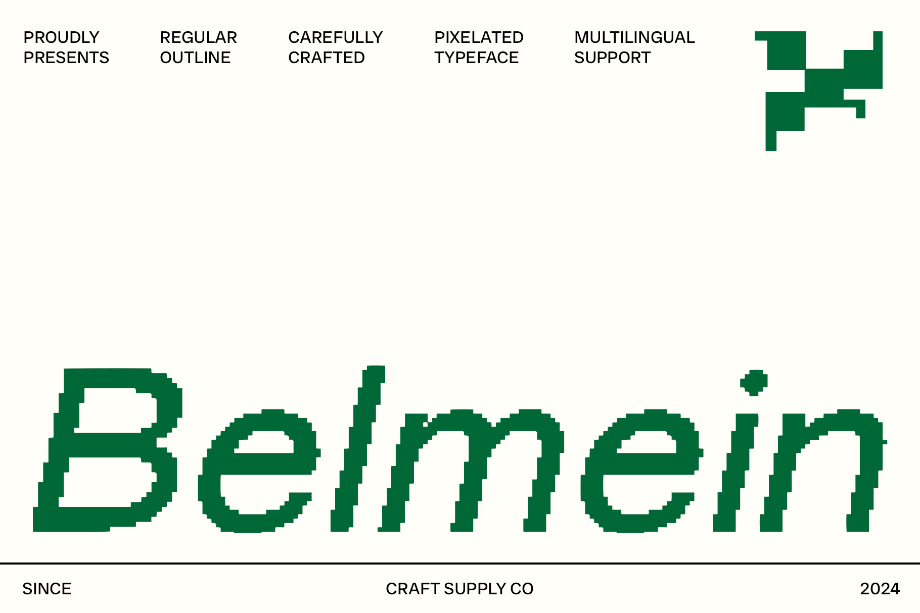 Belmein Pixel Font: Bold Grotesque Sans-Serif with Pixel Effects ...