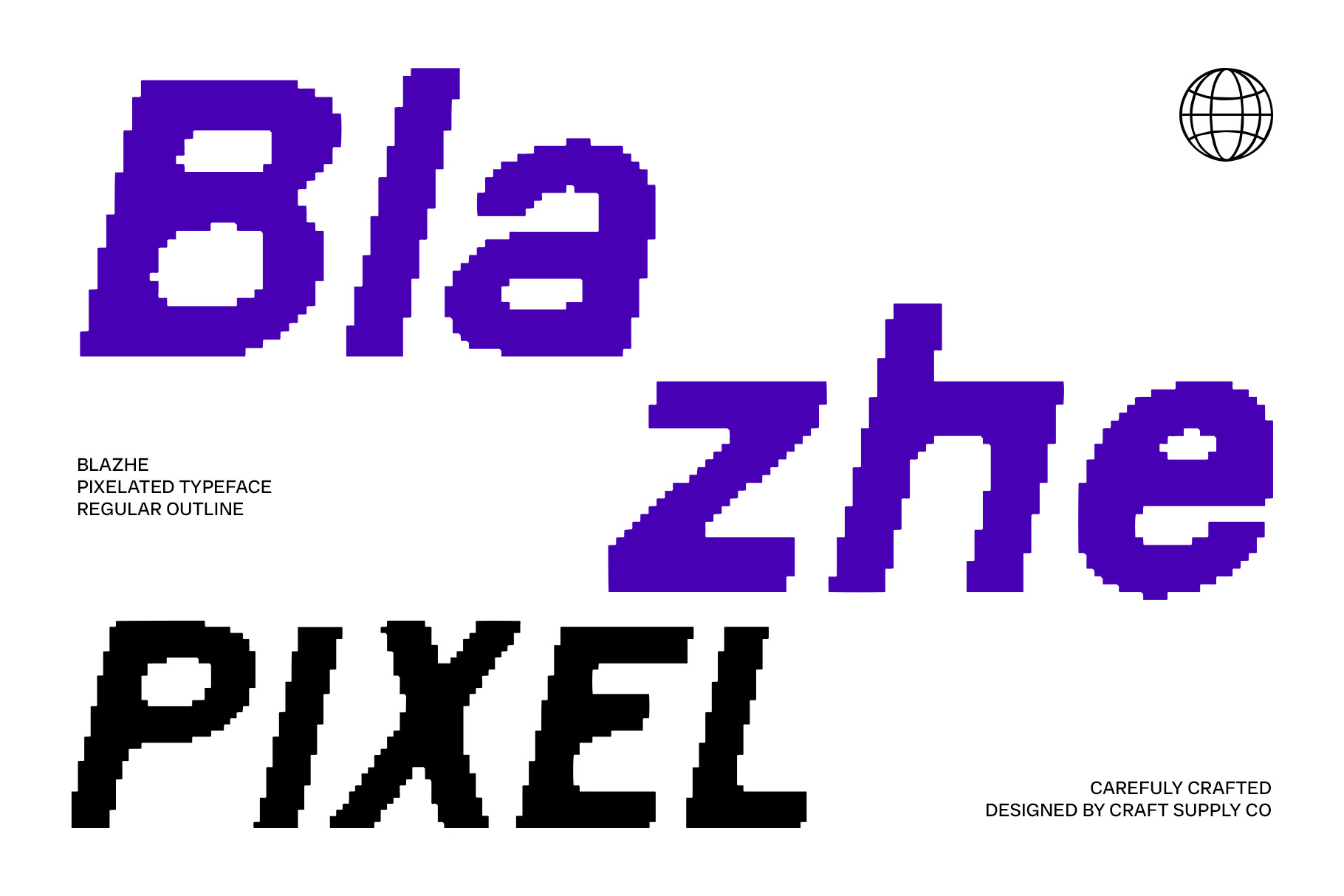Blazhe Pixel Font: Modern Sans-Serif Font with Digital Edge - Craft Supply Co
